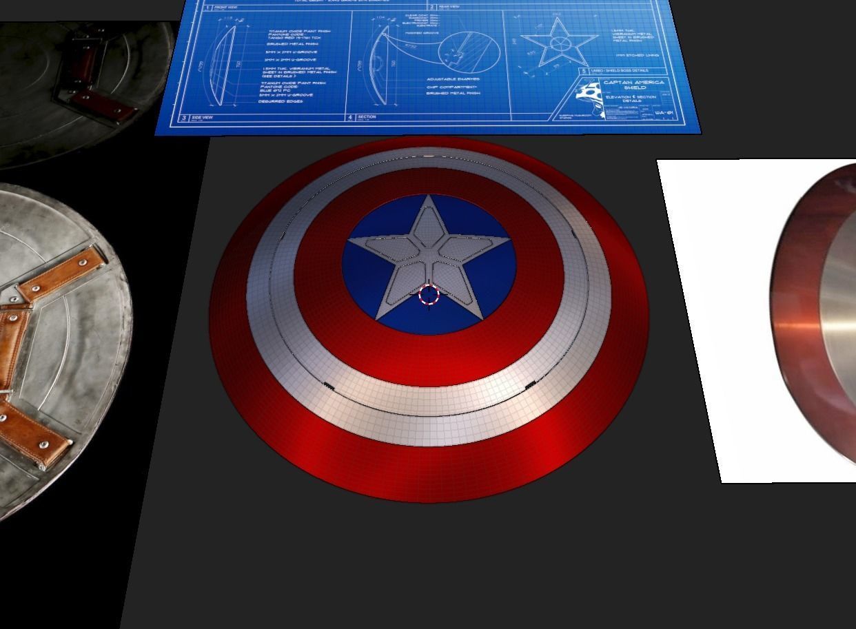 MCU Falcon Captain America Shield 3D model | CGTrader