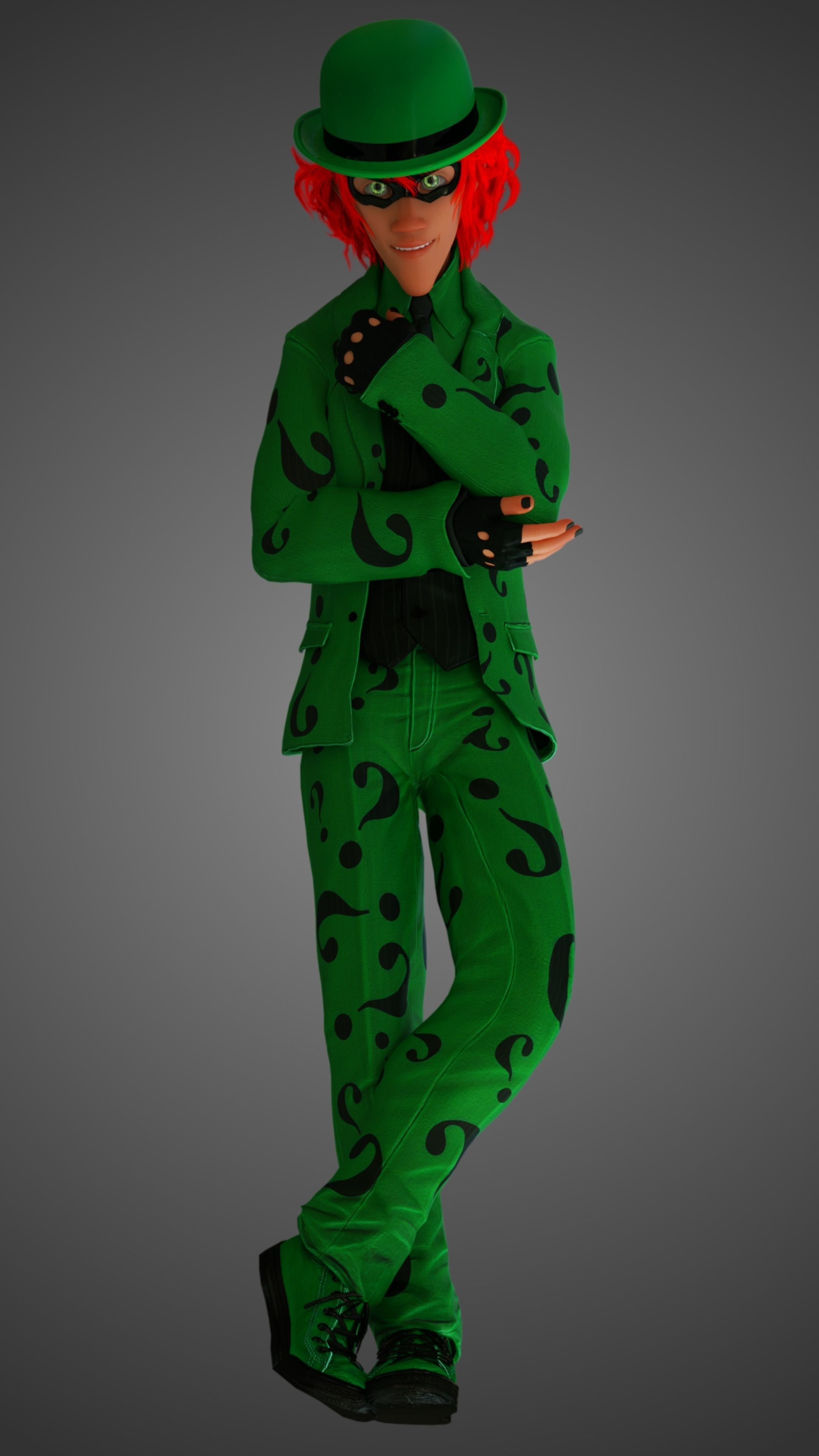 3D model The Riddler - Cartoon Style VR / AR / low-poly | CGTrader