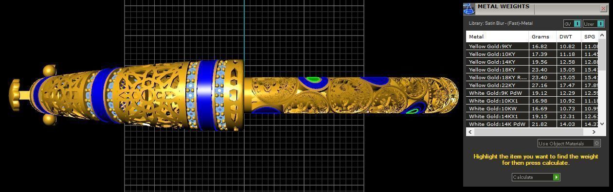 gold bracelet direct casting 3D model animated | CGTrader