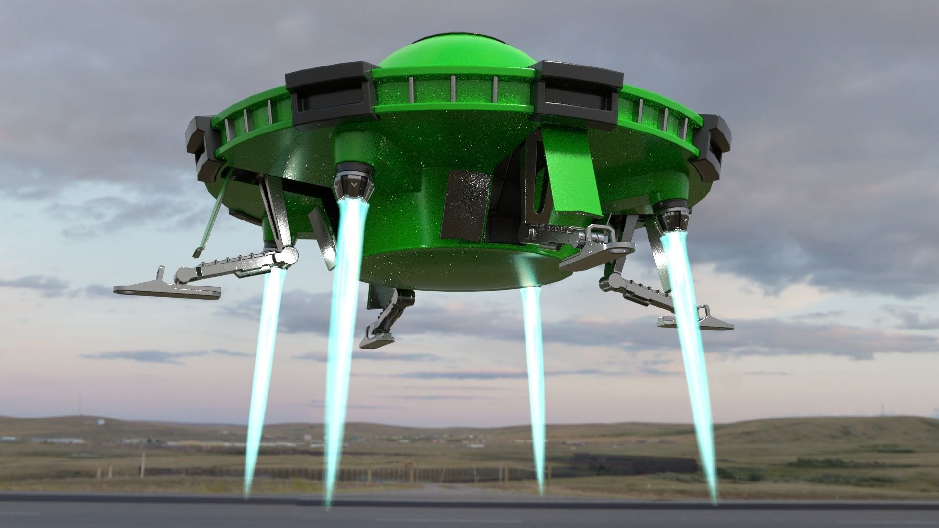 3D model Animated UFO VR / AR / low-poly | CGTrader