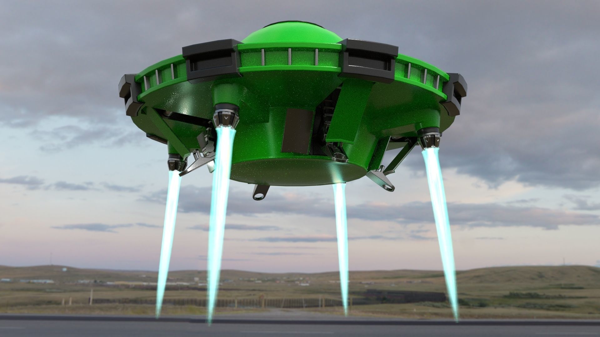3D model Animated UFO VR / AR / low-poly | CGTrader