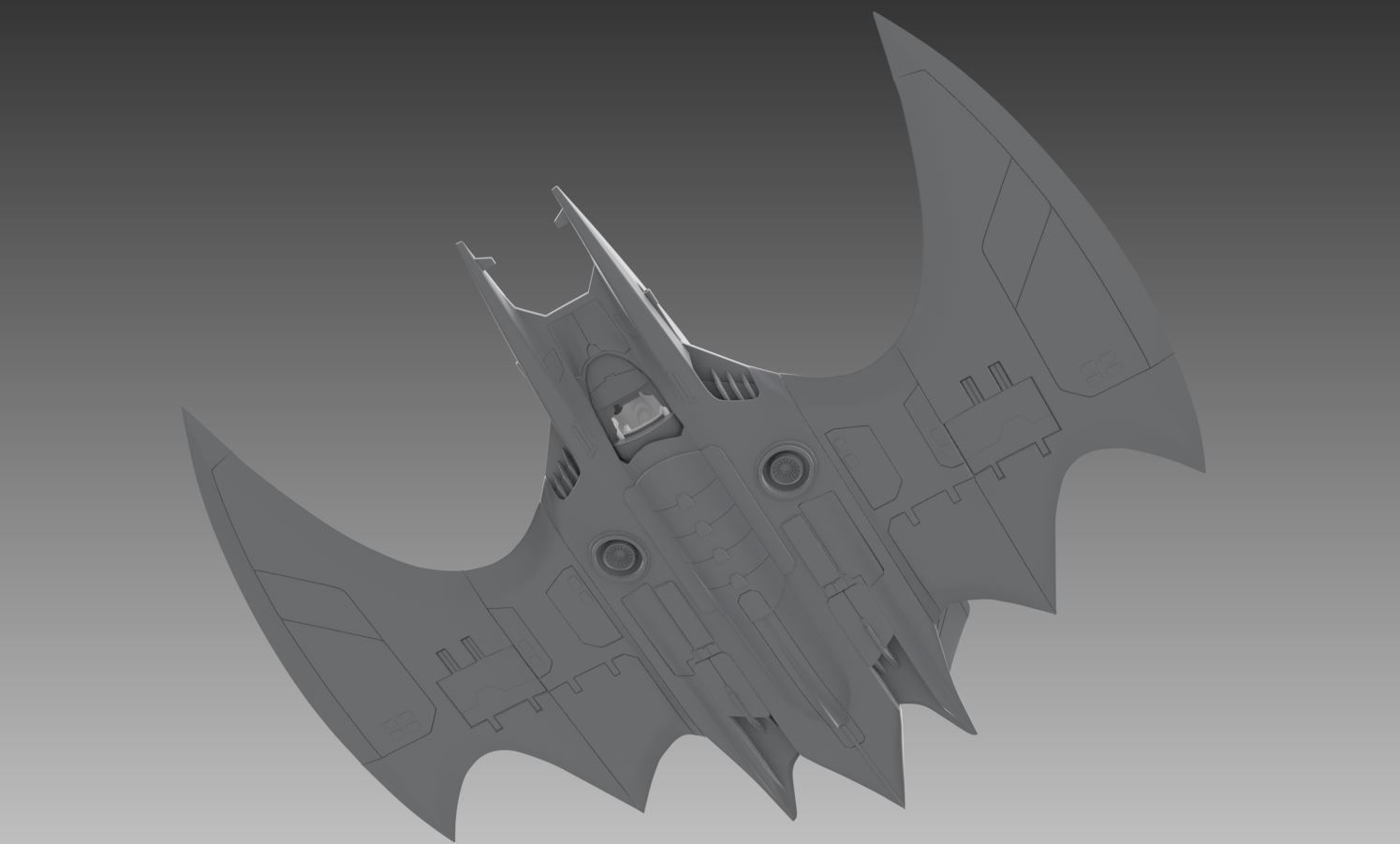 Batwing flash Scale Model 3D model 3D printable | CGTrader