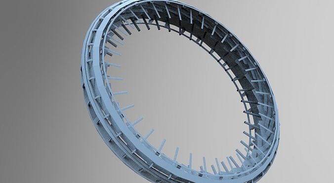 Sci Fi Gravity chamber wheel 3D model | CGTrader