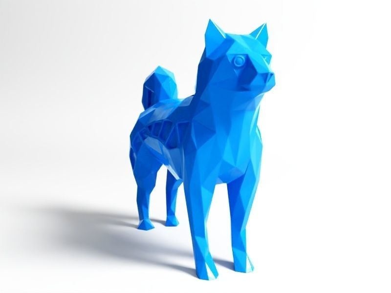 Polygon Shiba Inu 3D model 3D printable | CGTrader
