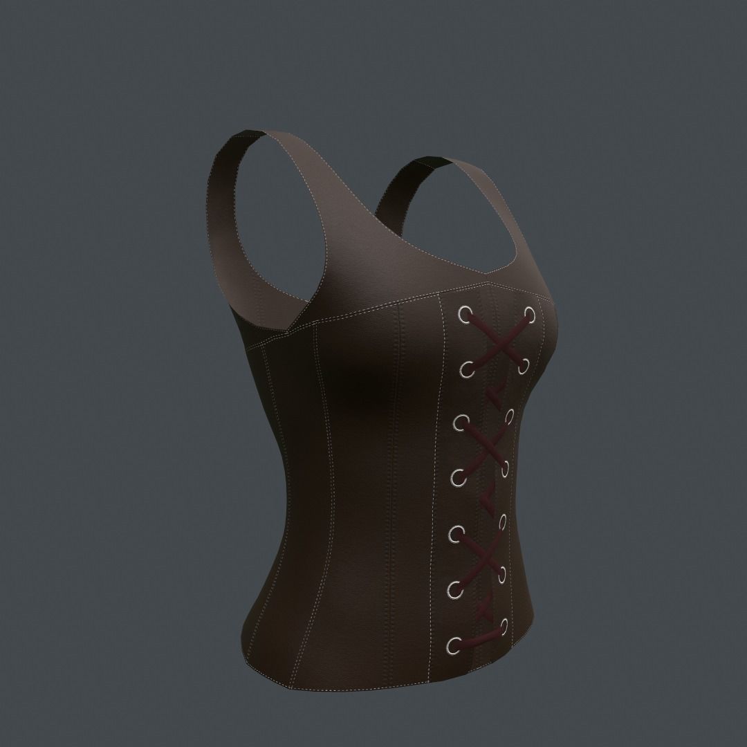 3D model Medieval Bodice Dress VR / AR / low-poly | CGTrader