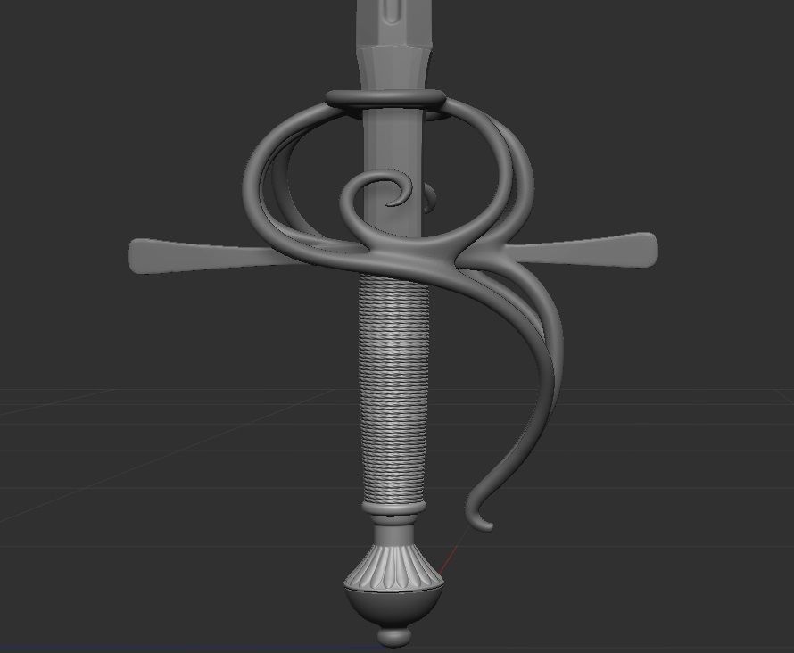 Rapier Highpoly model for 3d printing 3D model 3D printable | CGTrader