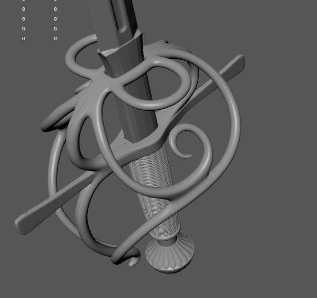 Rapier Highpoly model for 3d printing 3D model 3D printable | CGTrader