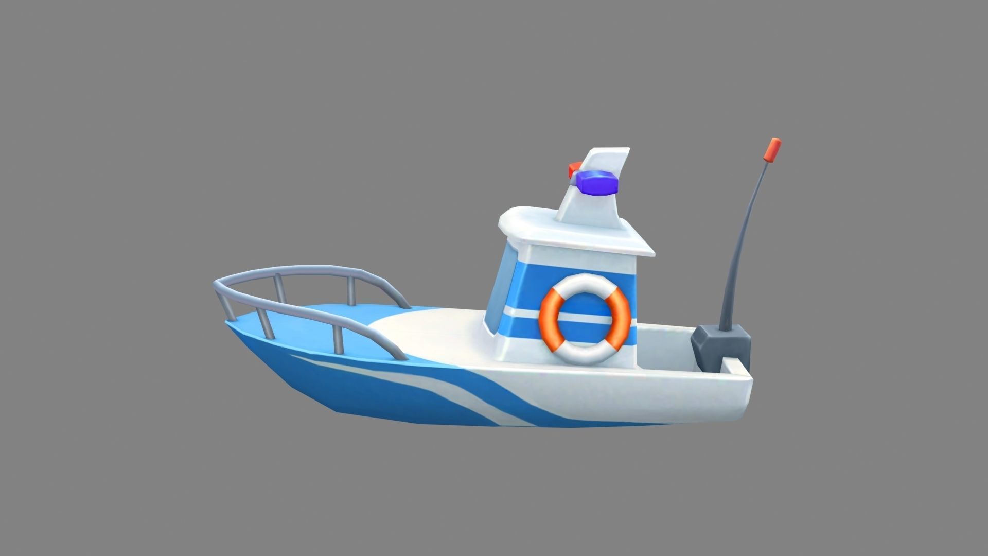 3D model Cartoon coast guard ship VR / AR / low-poly | CGTrader