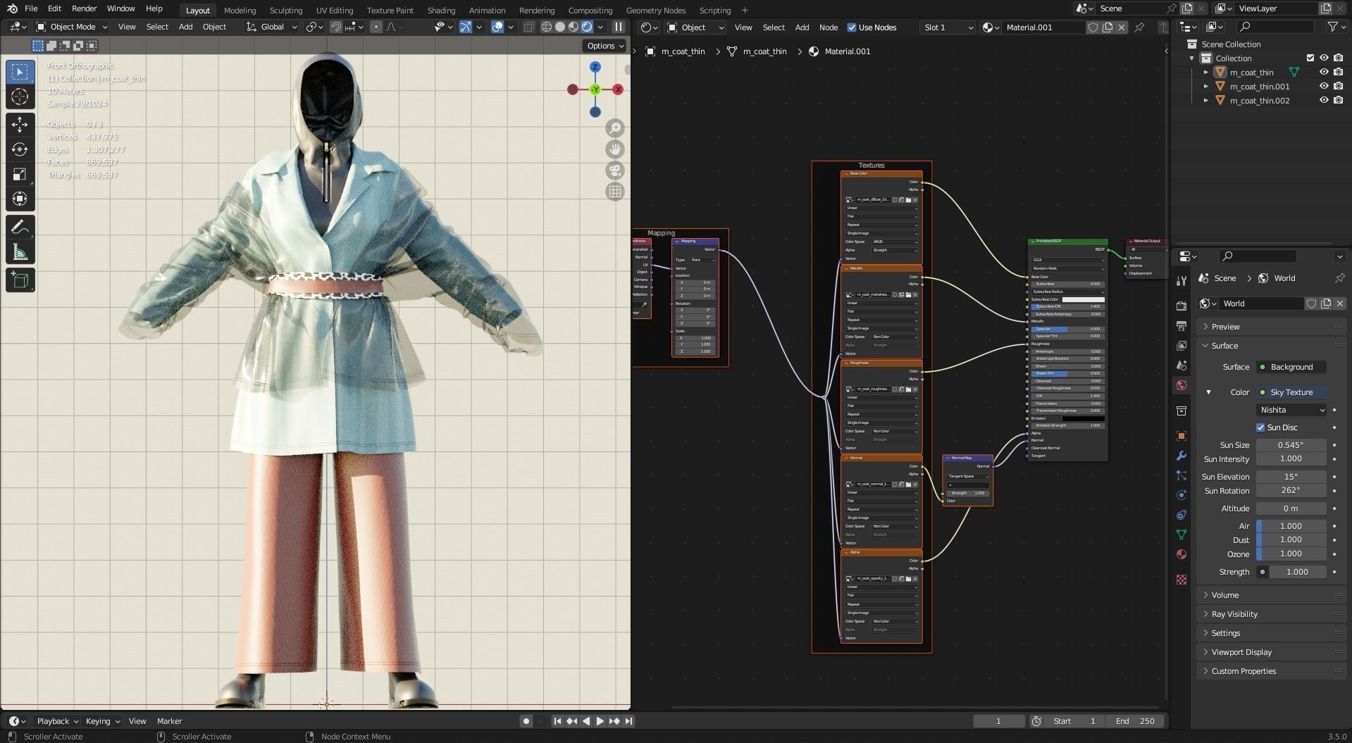 Multilayered Coat Look Fitted to Gen8 Body Mesh 3D model | CGTrader
