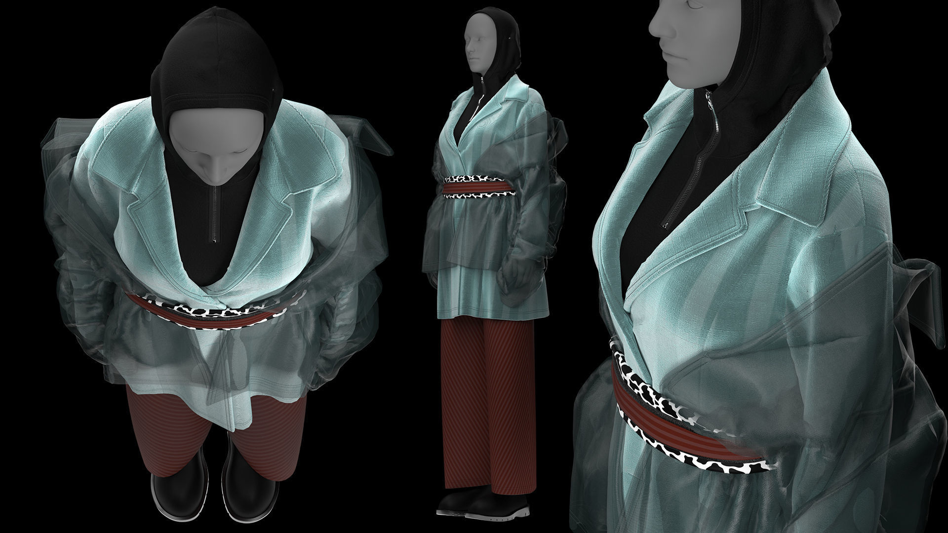 Multilayered Coat Look Fitted to Gen8 Body Mesh 3D model | CGTrader