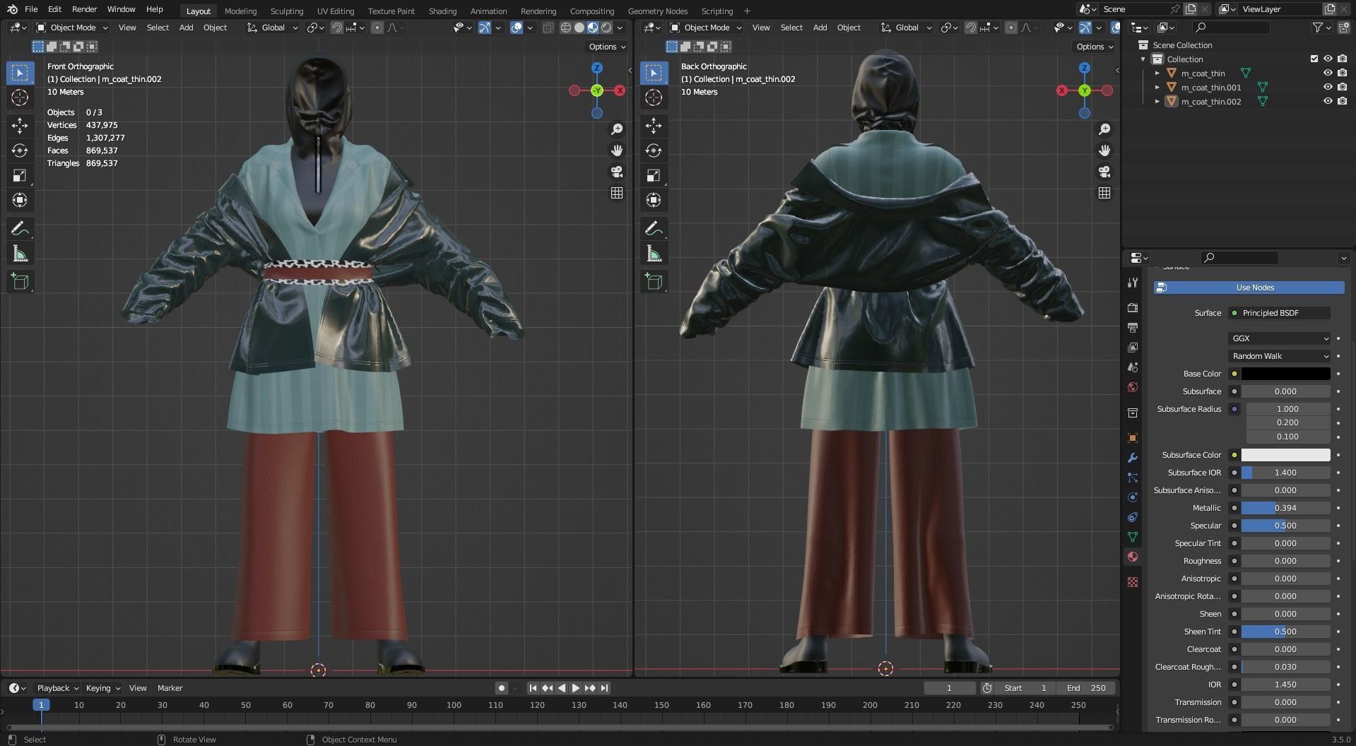 Multilayered Coat Look Fitted to Gen8 Body Mesh 3D model | CGTrader