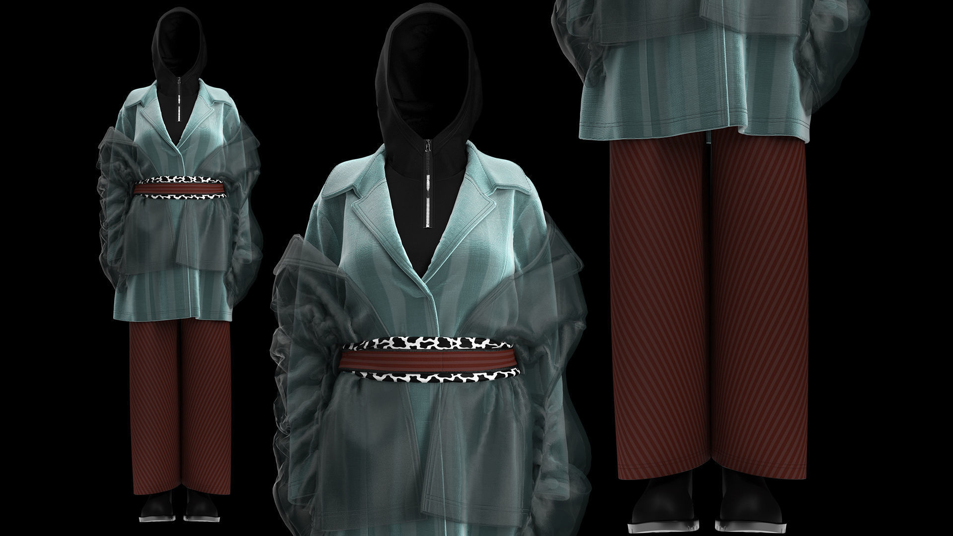 Multilayered Coat Look Fitted to Gen8 Body Mesh 3D model | CGTrader