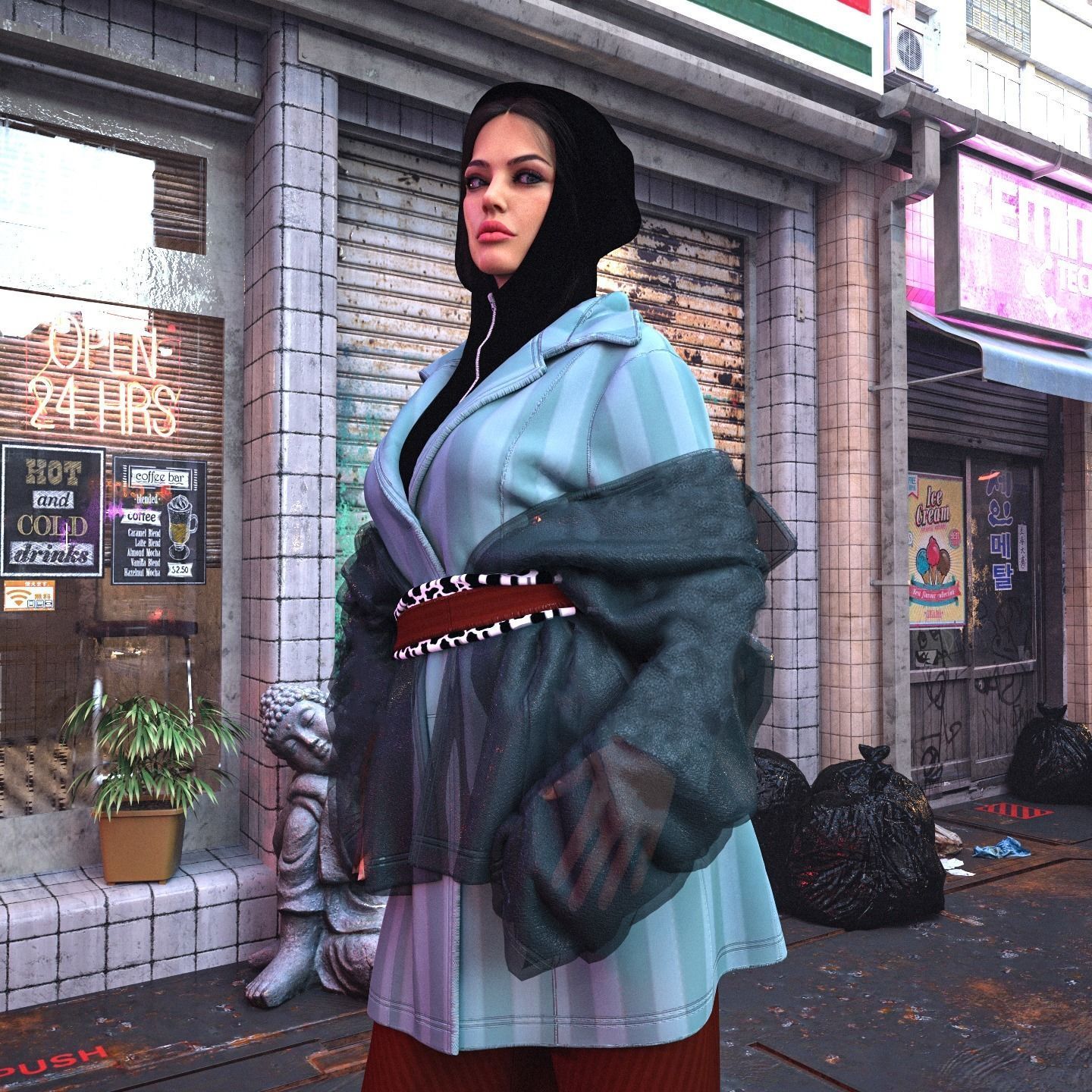 Multilayered Coat Look Fitted to Gen8 Body Mesh 3D model | CGTrader