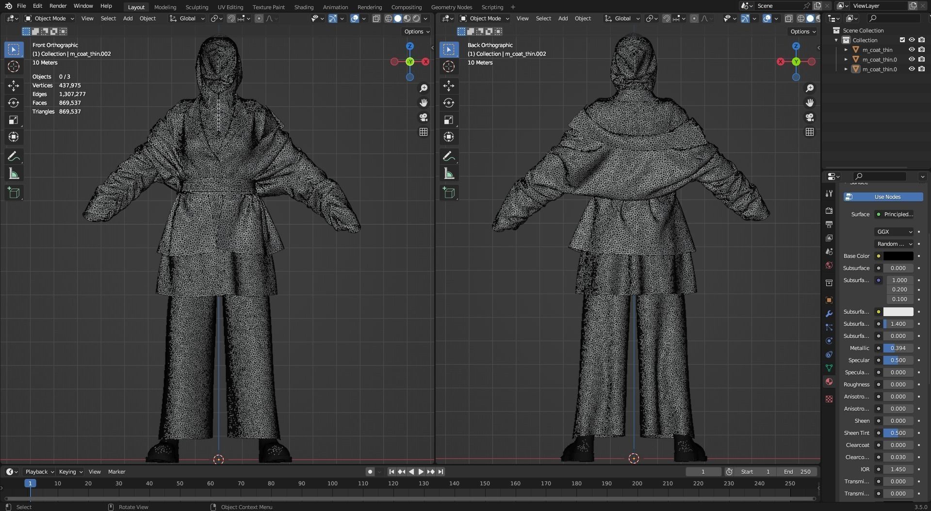 Multilayered Coat Look Fitted to Gen8 Body Mesh 3D model | CGTrader