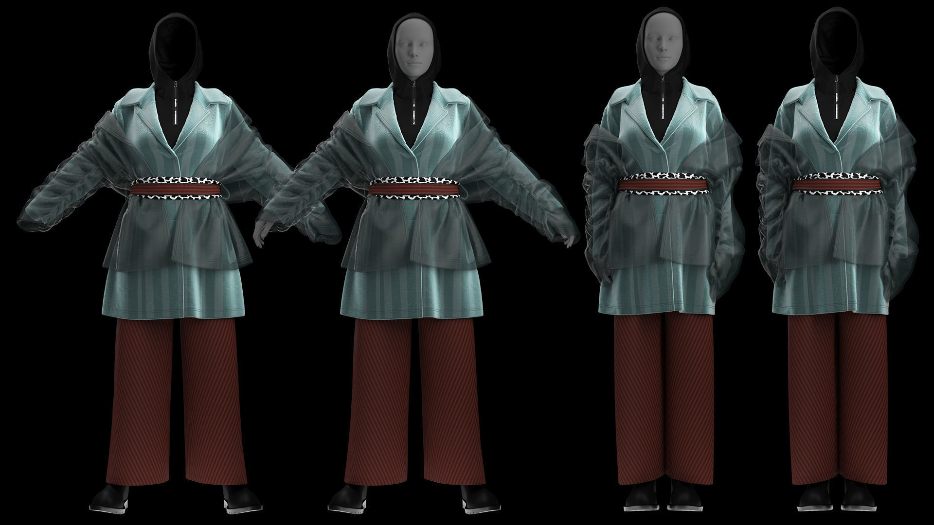 Multilayered Coat Look Fitted to Gen8 Body Mesh 3D model | CGTrader