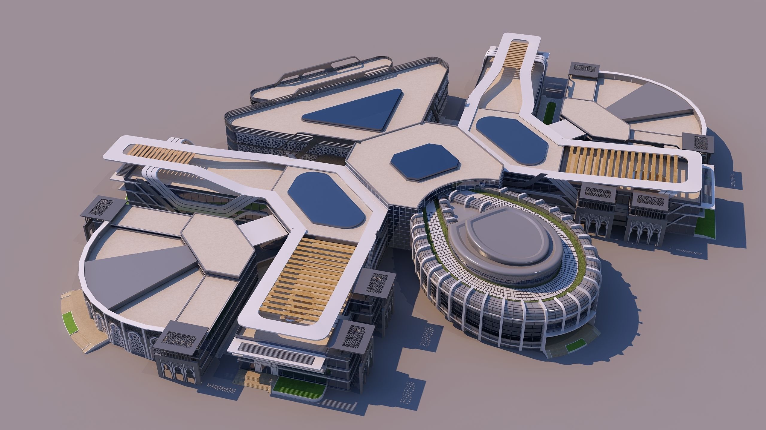 0188 - Culture Center Building 3D model | CGTrader