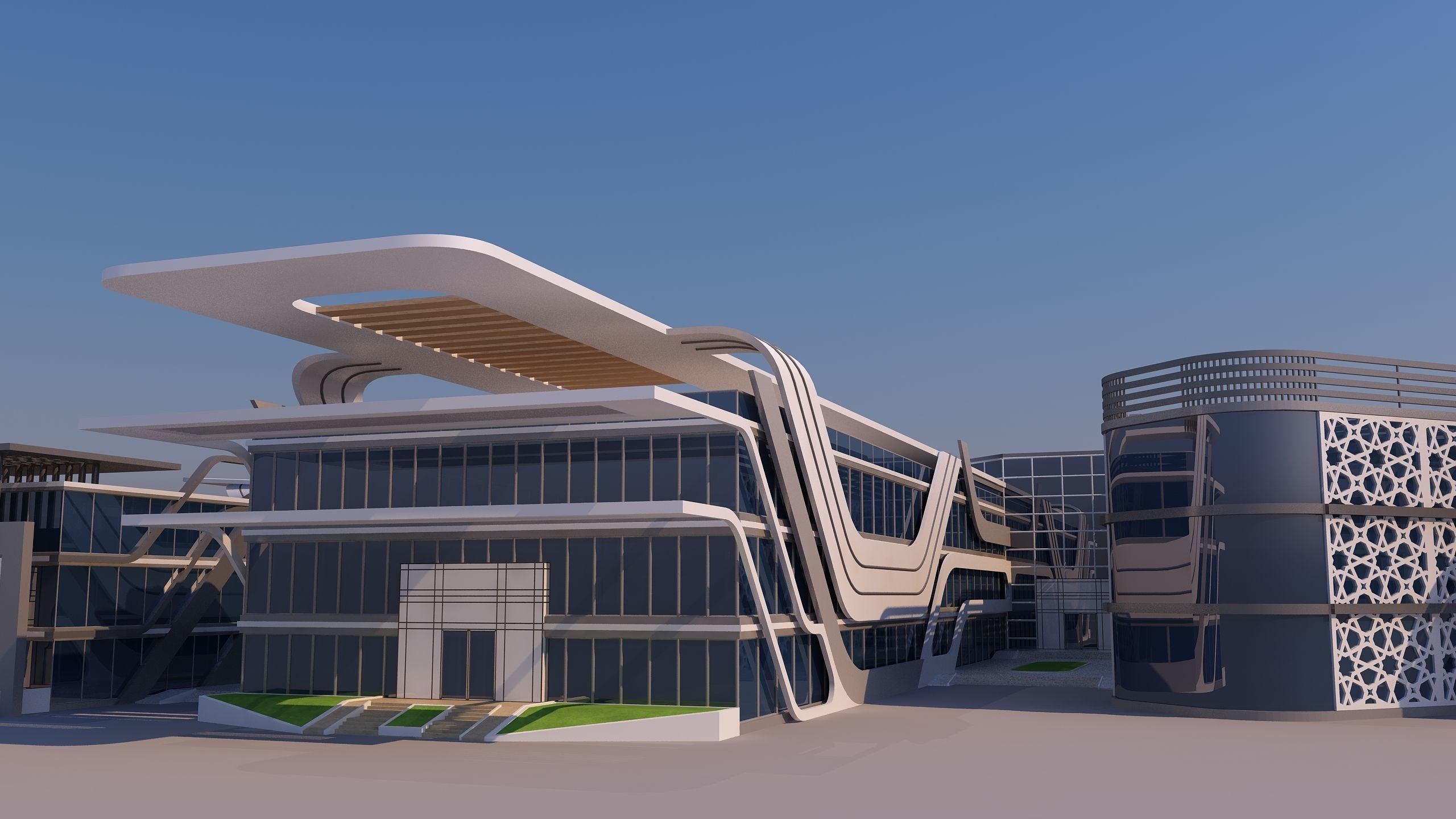 0188 - Culture Center Building 3D model | CGTrader