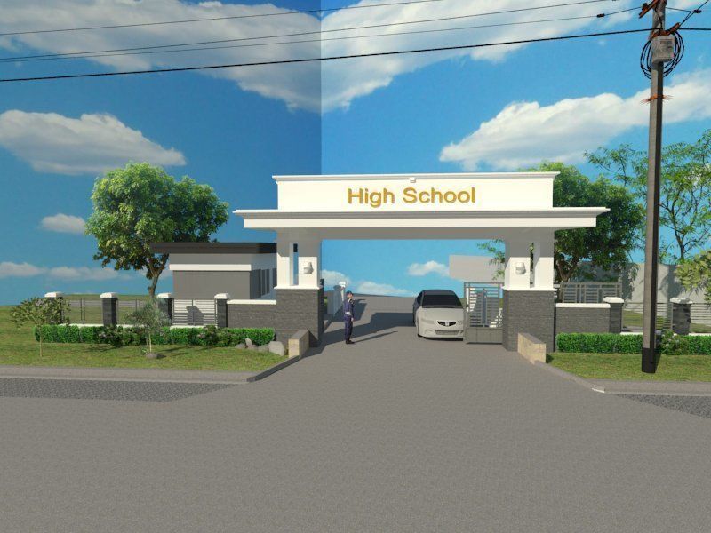 the high school gate 3D model 3D printable | CGTrader
