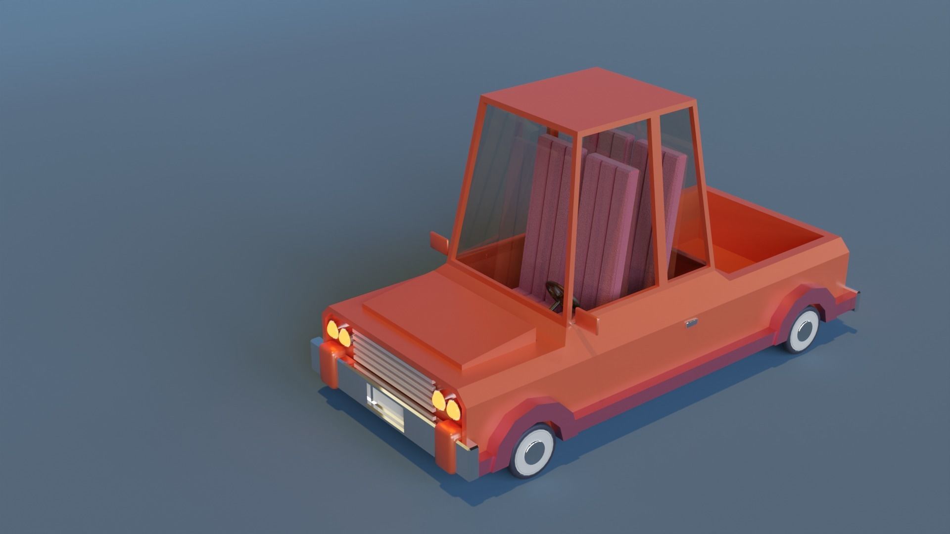 Stylized low poly Car 3D model 3D model | CGTrader