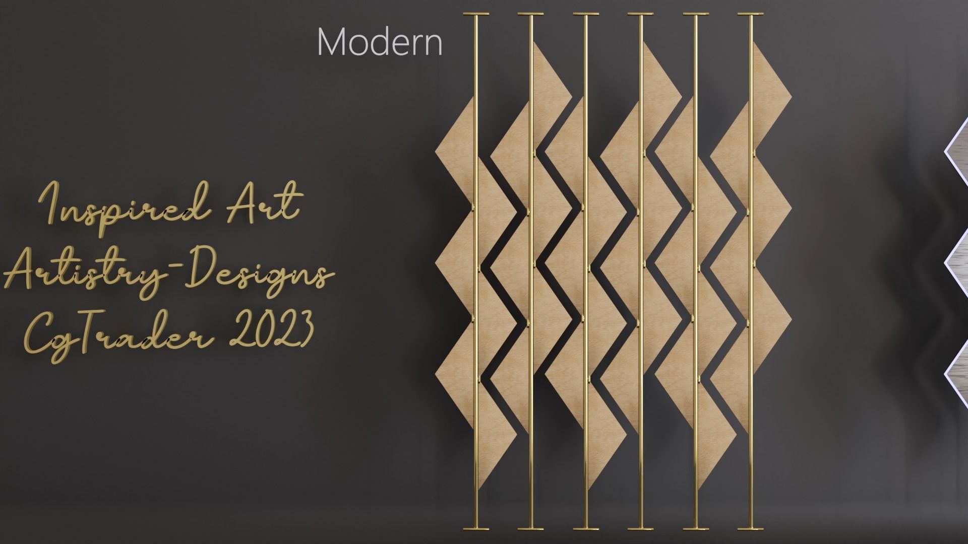 3D model Waves Divider VR / AR / low-poly | CGTrader