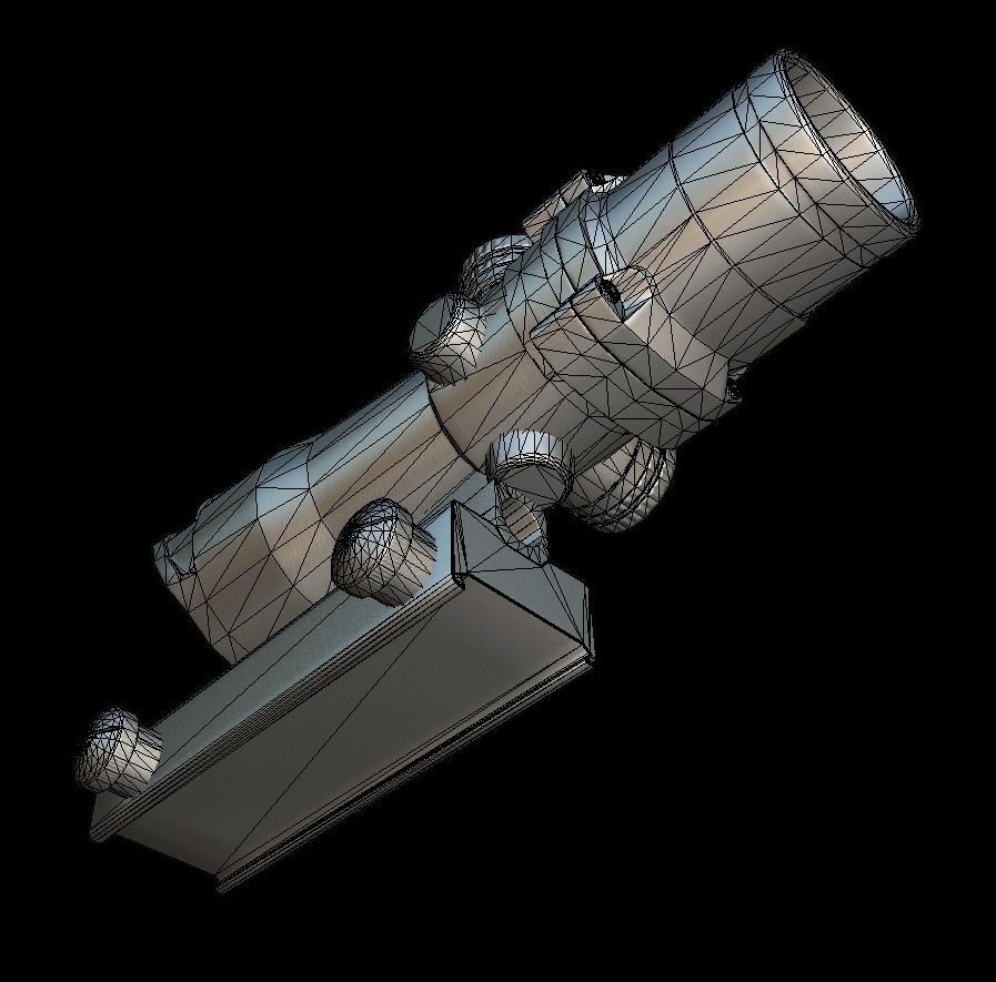 3D model ACOG 4x32 Gun parts VR / AR / low-poly | CGTrader