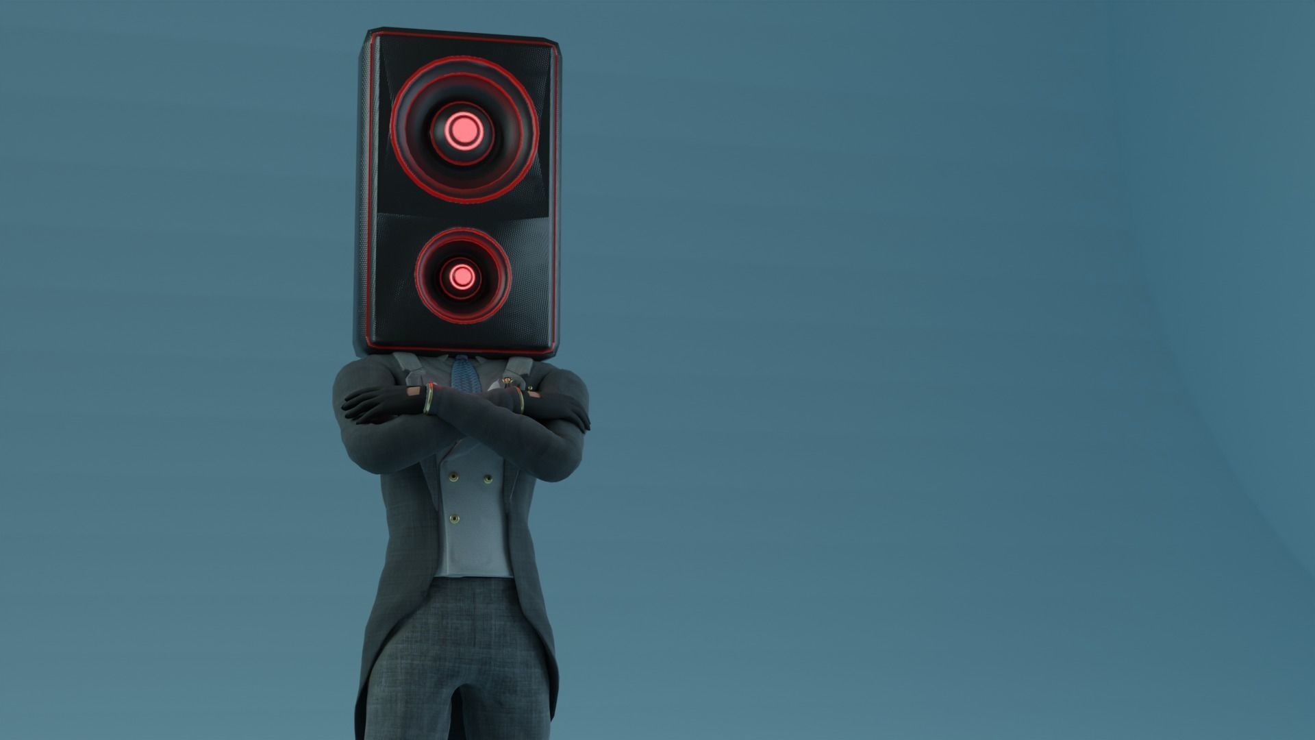 Skibidi toilet fancy speaker man 3D model rigged | CGTrader