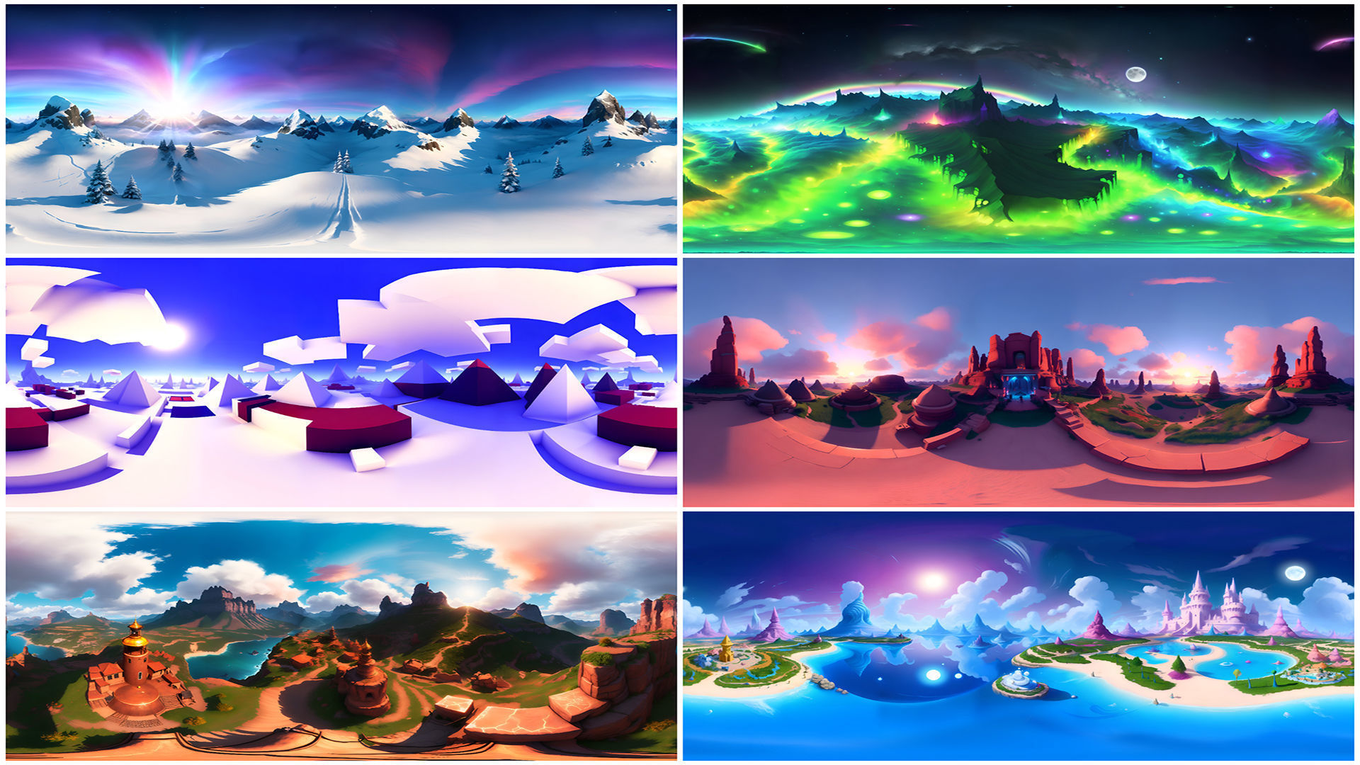 Skybox MEGA 100 Pack Cartoon Stylized Landscape Cloud sky Unity Texture ...