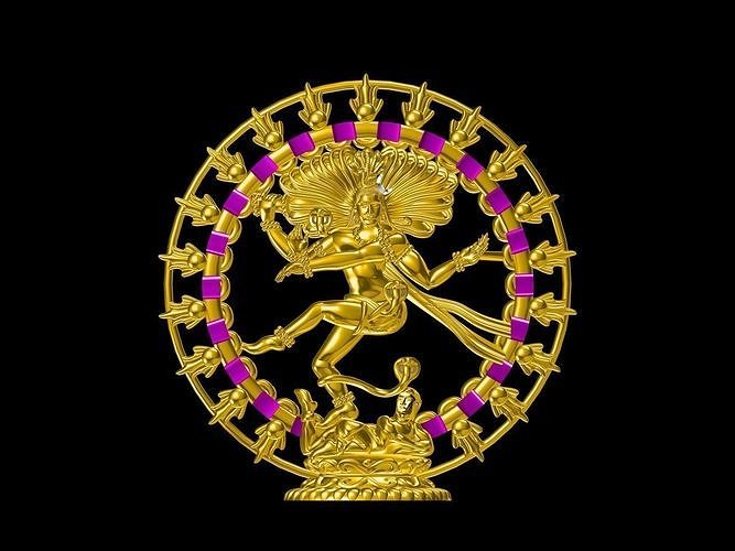 natarajaswami siva gold locket pendent 3D model 3D printable | CGTrader