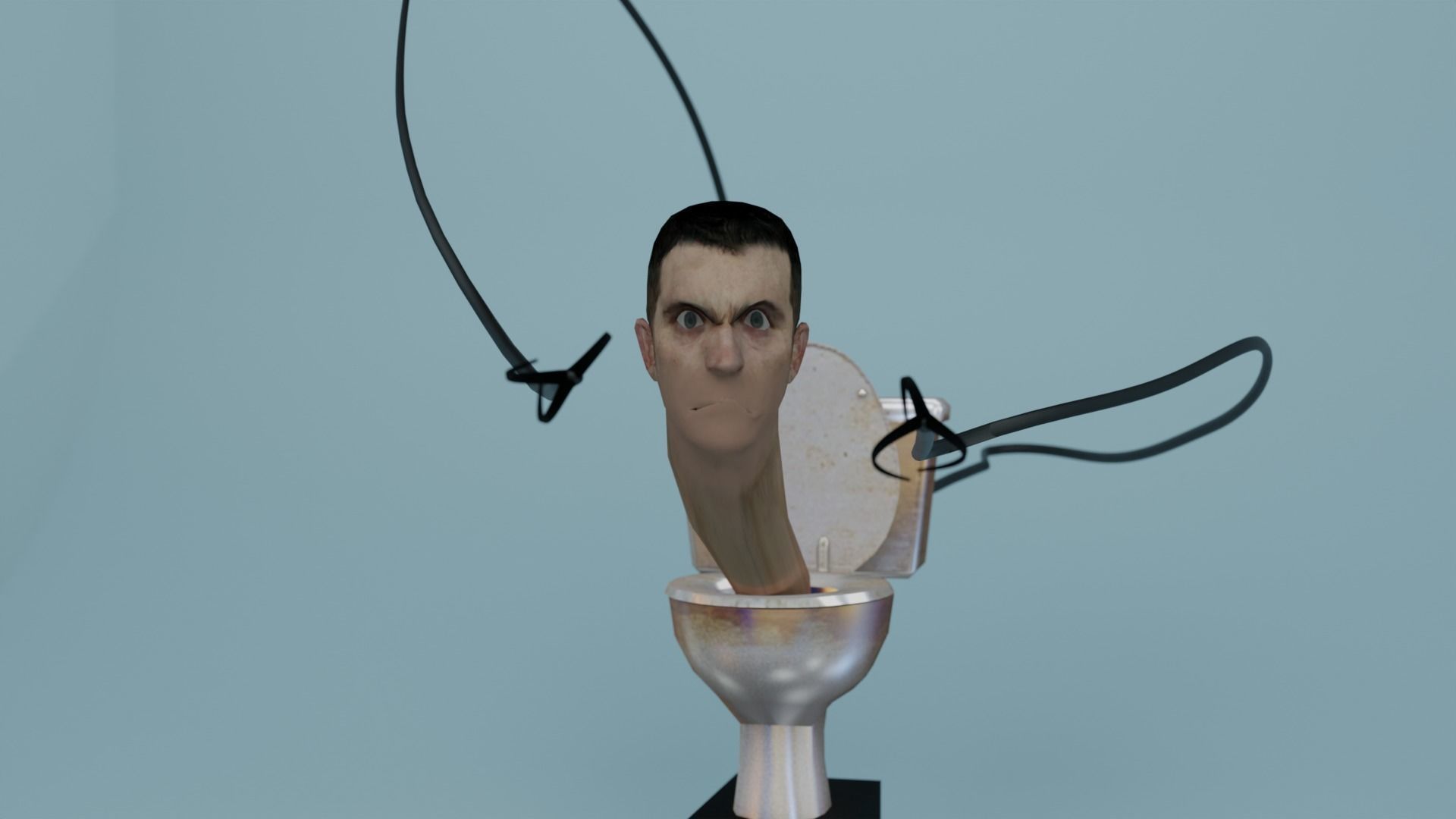 Skibidi toilet toilet claw man 3D model rigged | CGTrader