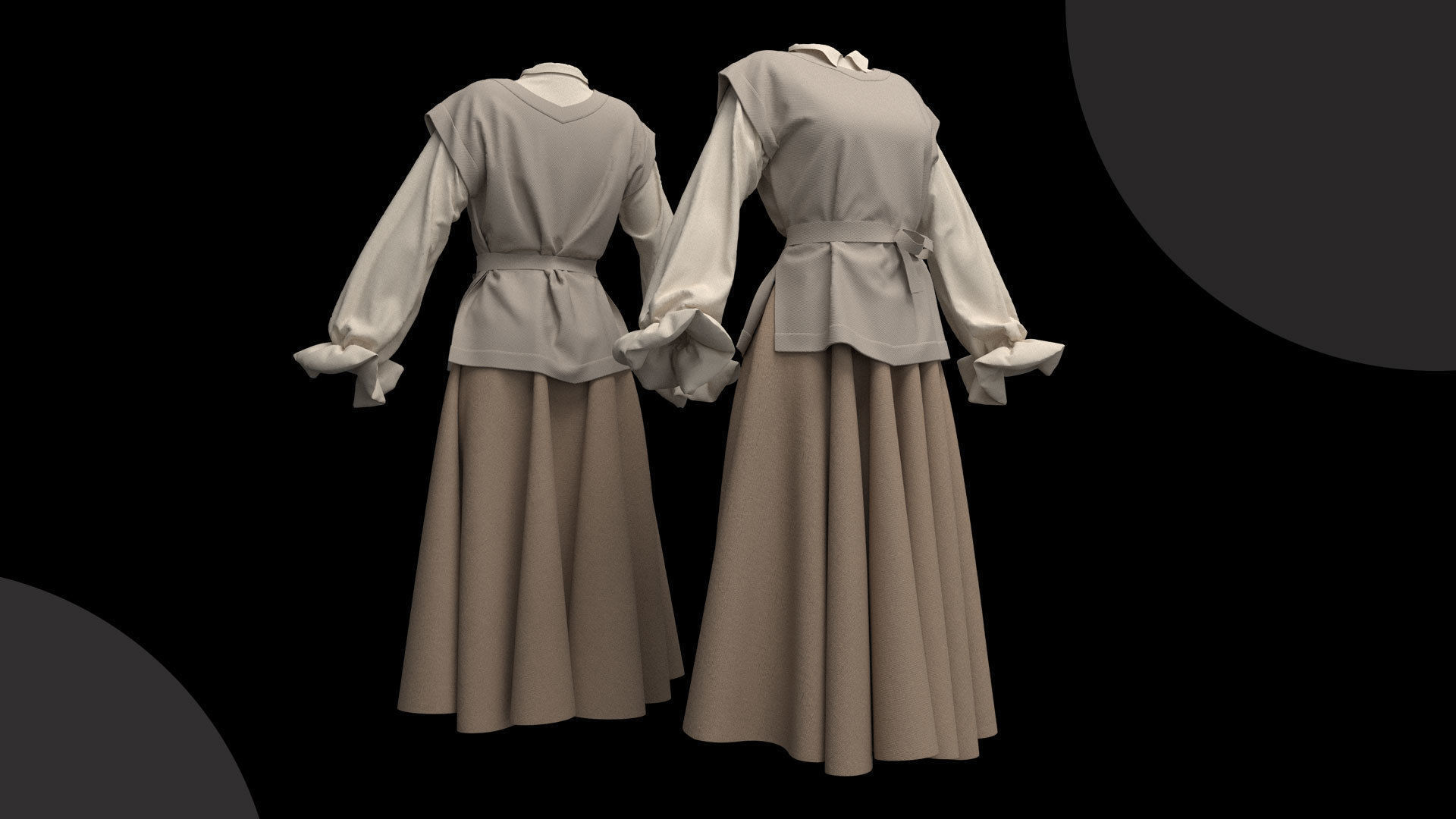 Women Character Clothing Collection Vol 3 3D model | CGTrader