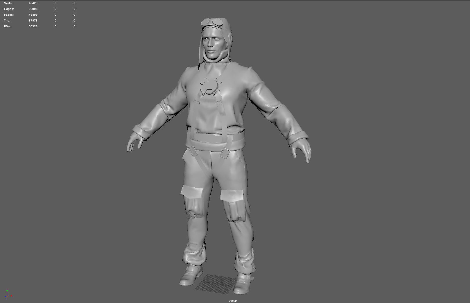 3D model WORLD WAR II PILOT VR / AR / low-poly | CGTrader