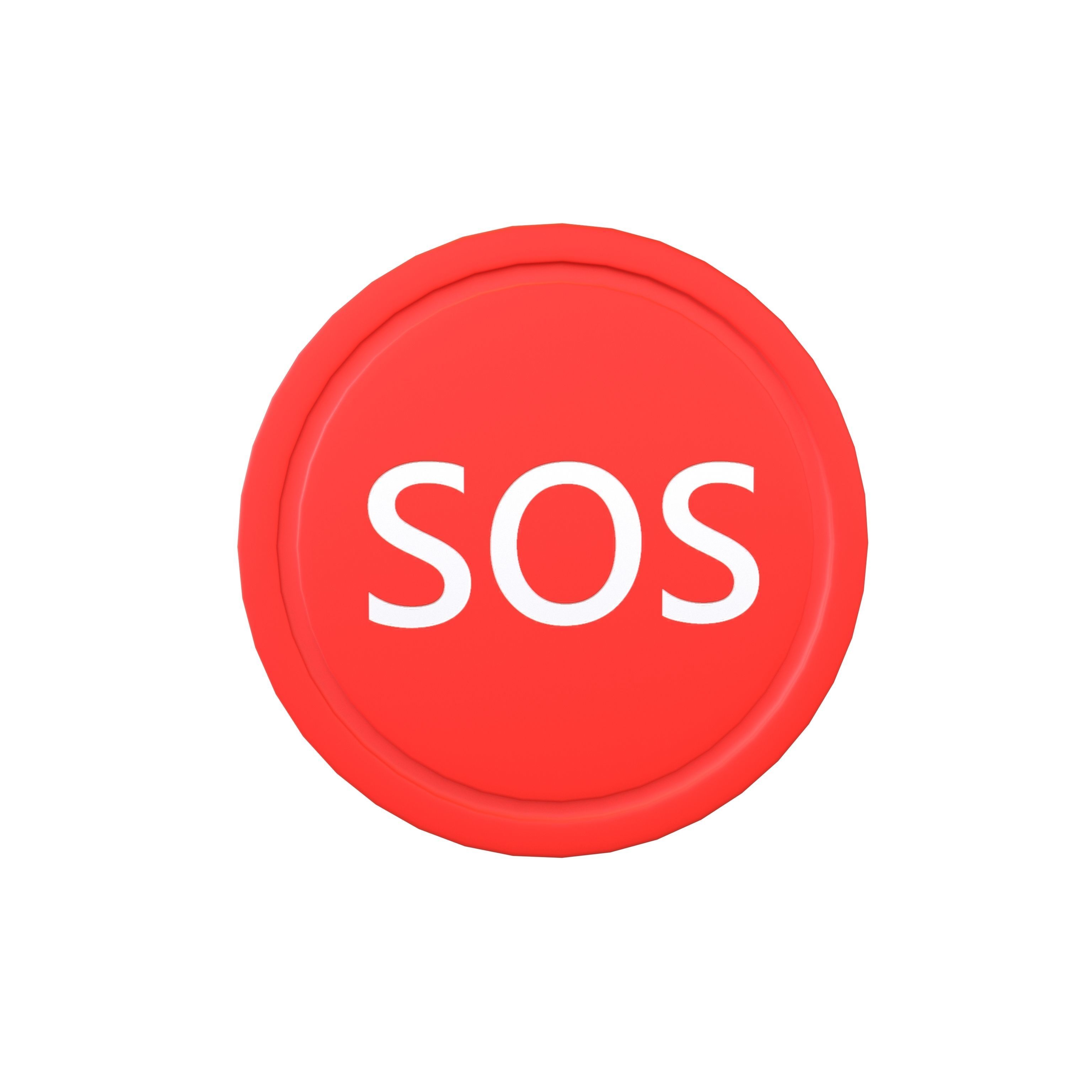 3D model SOS Symbol V1 001 VR / AR / low-poly | CGTrader