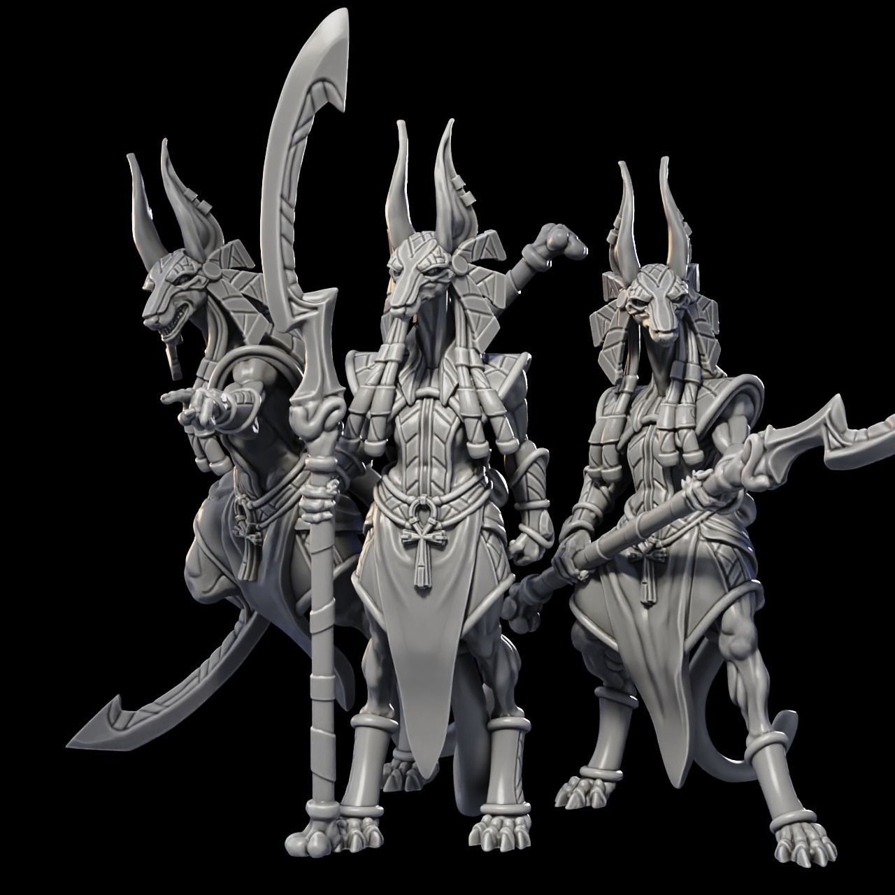 Anubis Guard - 3 Models - 3d Print Model - PRESUPPORTED 3D model 3D ...