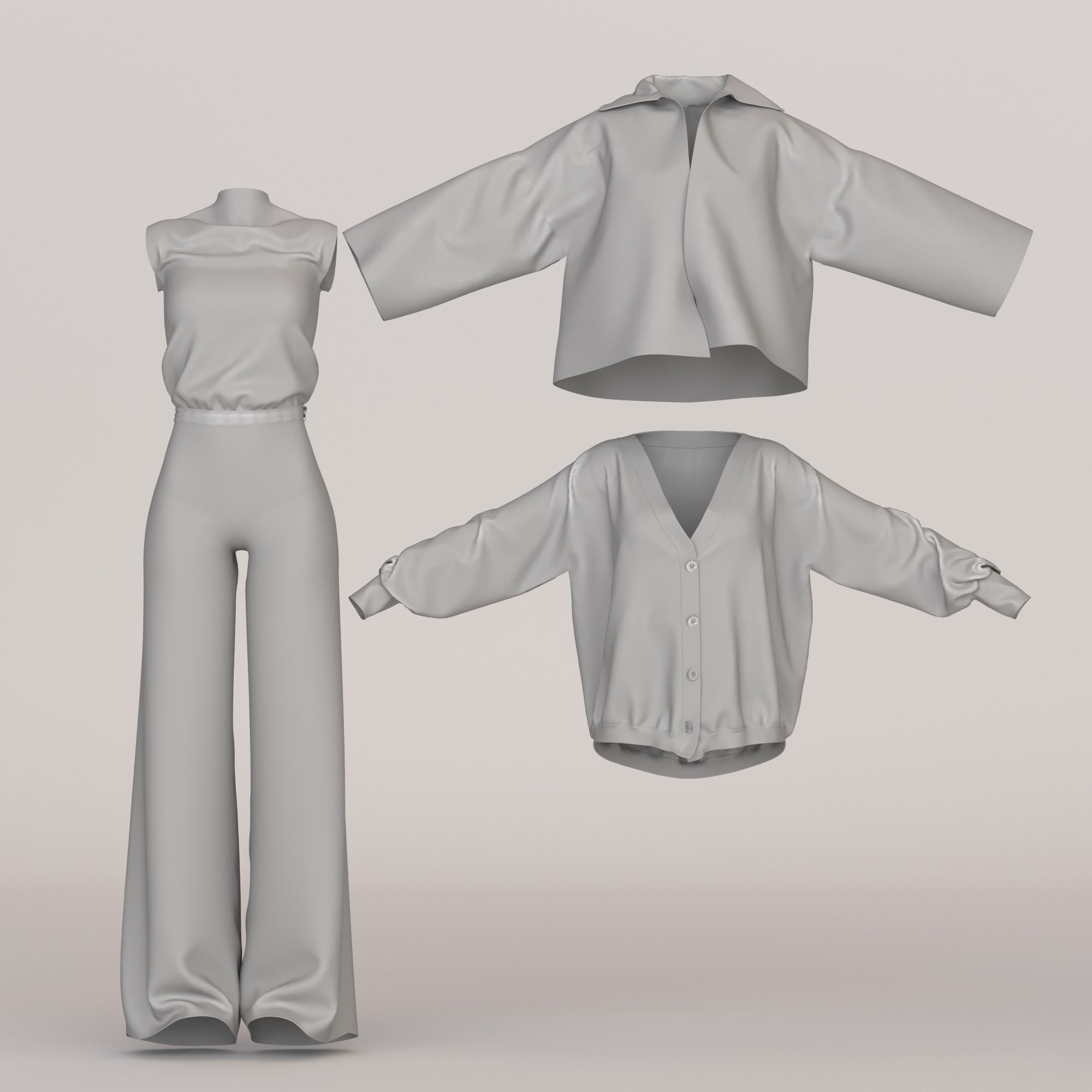 Different cartoon Winter Clothes Collection For women Vol 1 3D model ...
