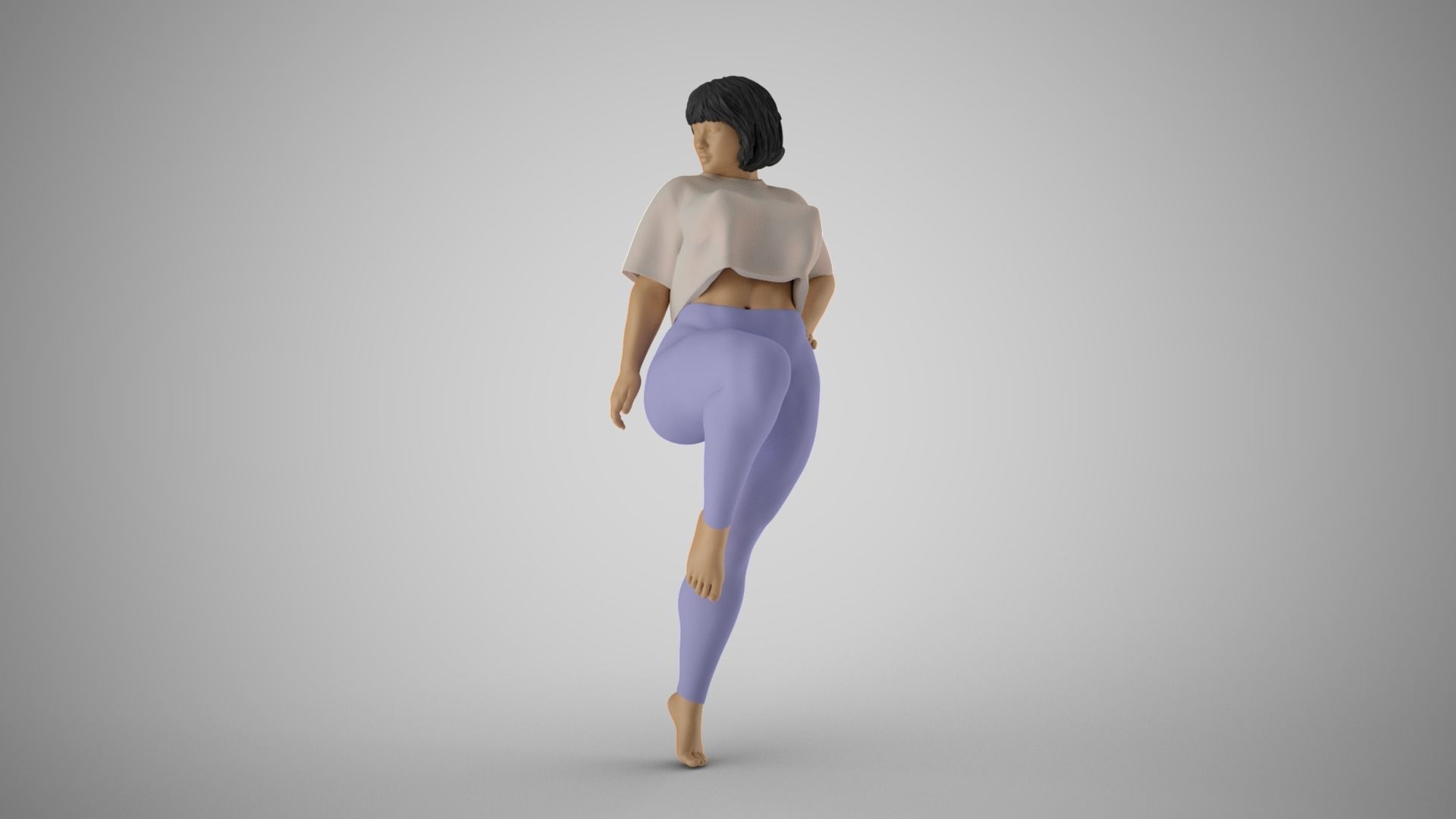 Overweight Woman Leg Lift 3D model 3D printable | CGTrader