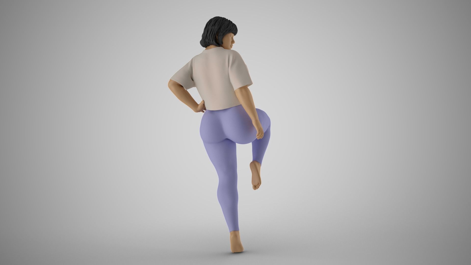 Overweight Woman Leg Lift 3D model 3D printable | CGTrader