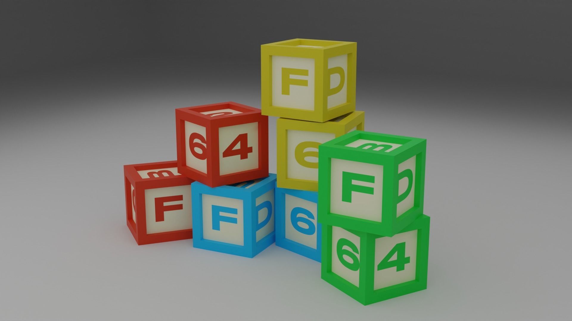 3D model Alphabet Number Blocks Game Ready VR / AR / low-poly | CGTrader