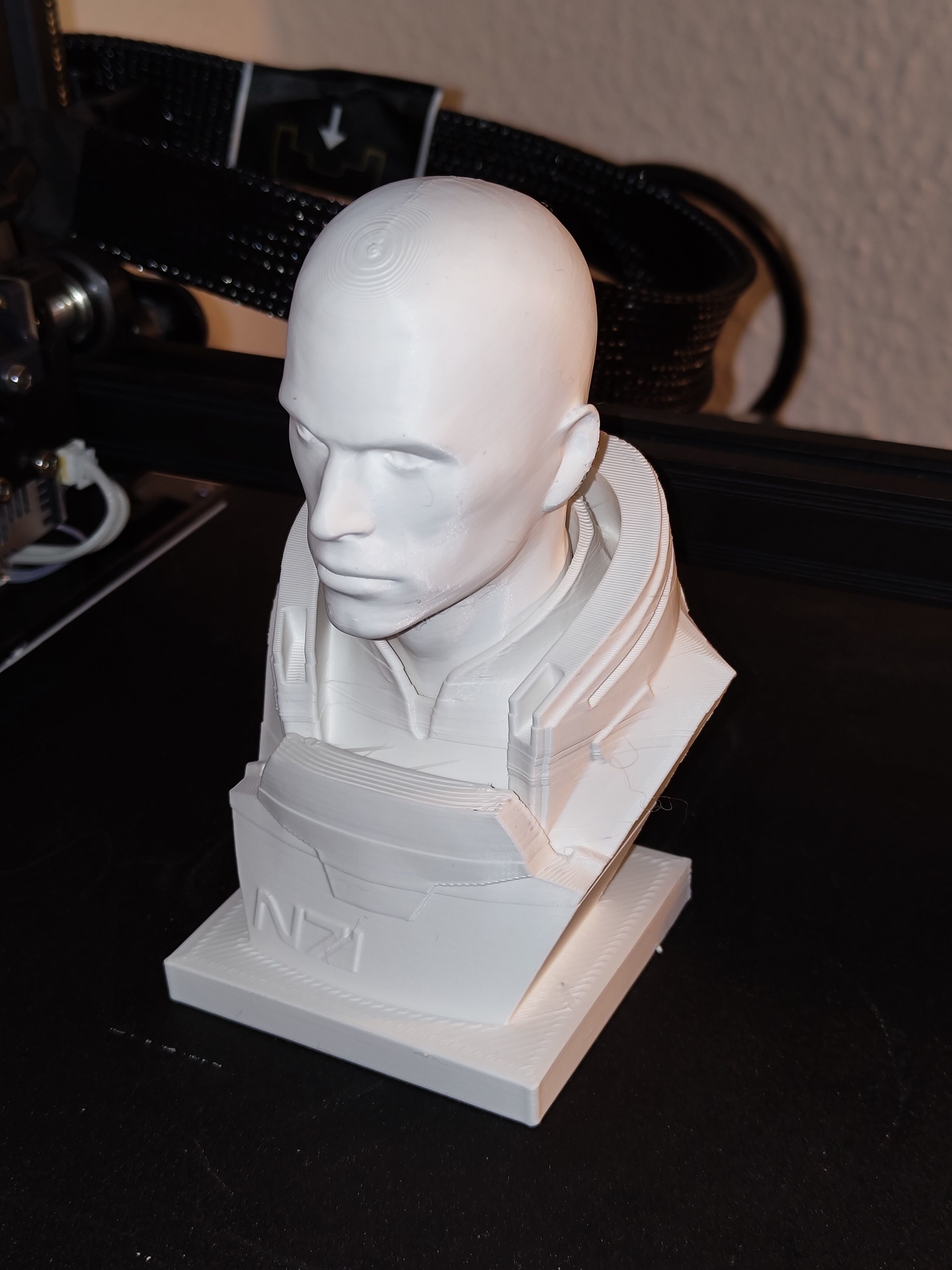Mass Effect - Commander Shepard Bust 3D model 3D printable | CGTrader