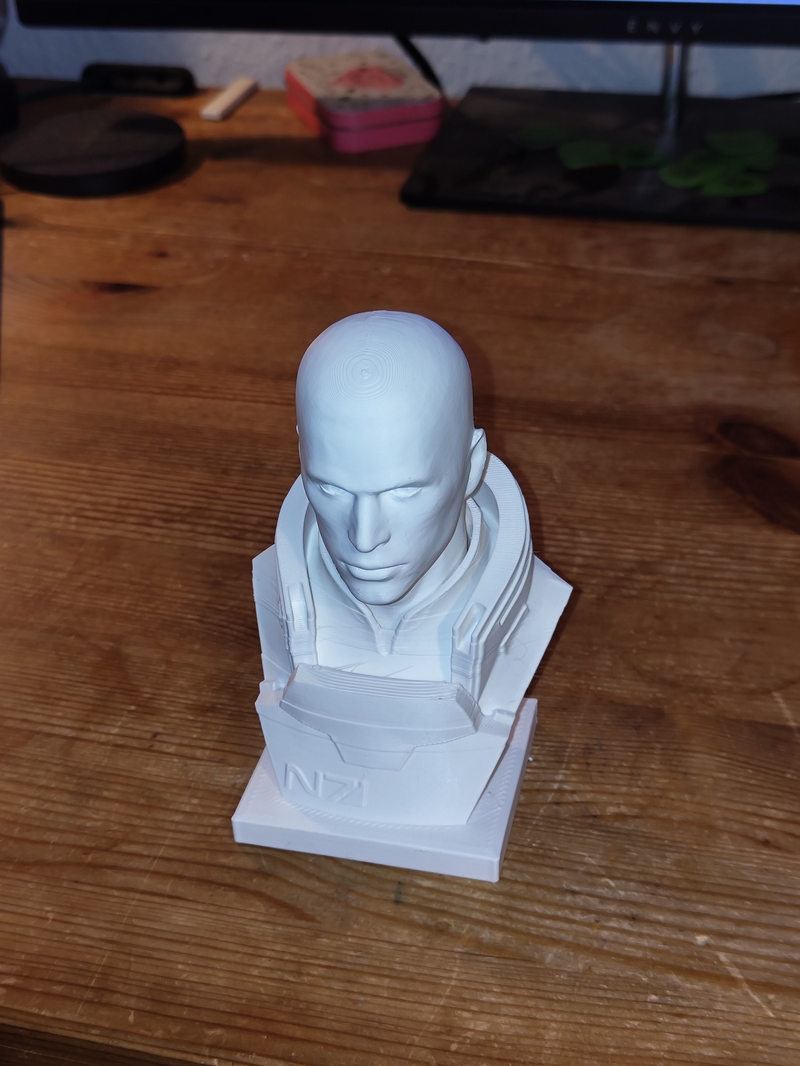 Mass Effect - Commander Shepard Bust 3D model 3D printable | CGTrader