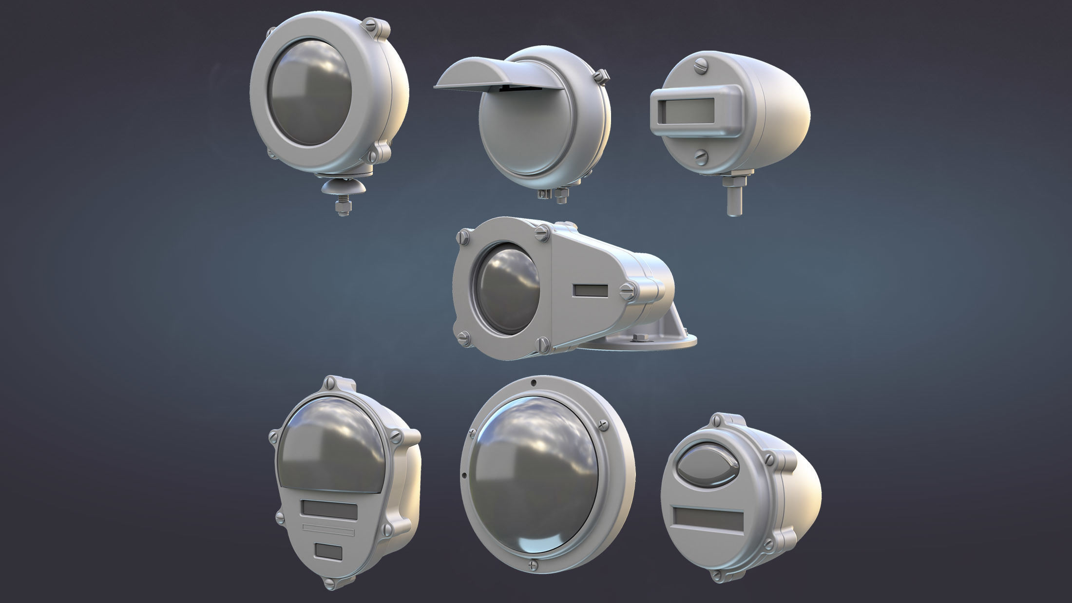 US Military Lights Collection 3D model | CGTrader