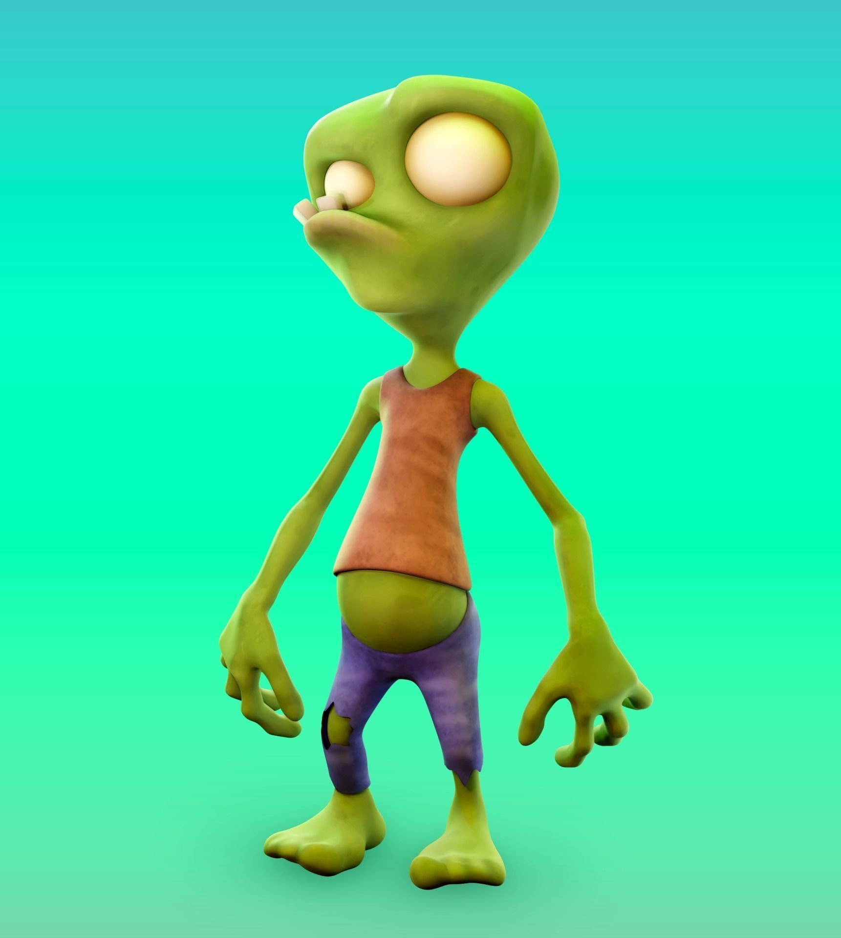 3D model Stylized Zombies II Big Boy and Silly VR / AR / low-poly ...