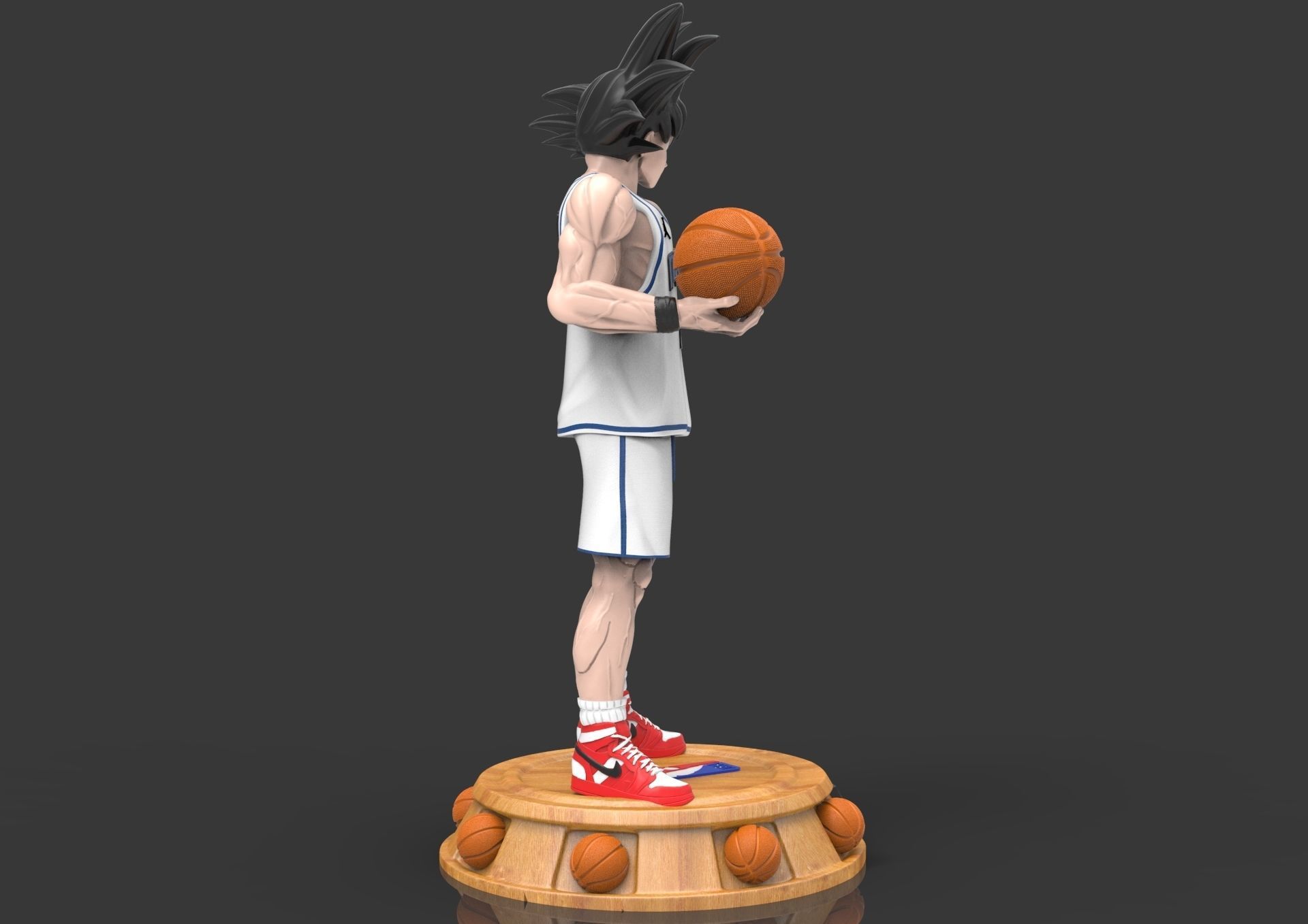 Goku Basketball NBA Orlando Magic action figure Dragon Ball Z 3D model ...