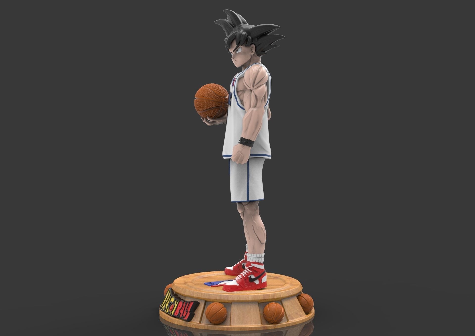 Goku Basketball NBA Orlando Magic action figure Dragon Ball Z 3D model ...