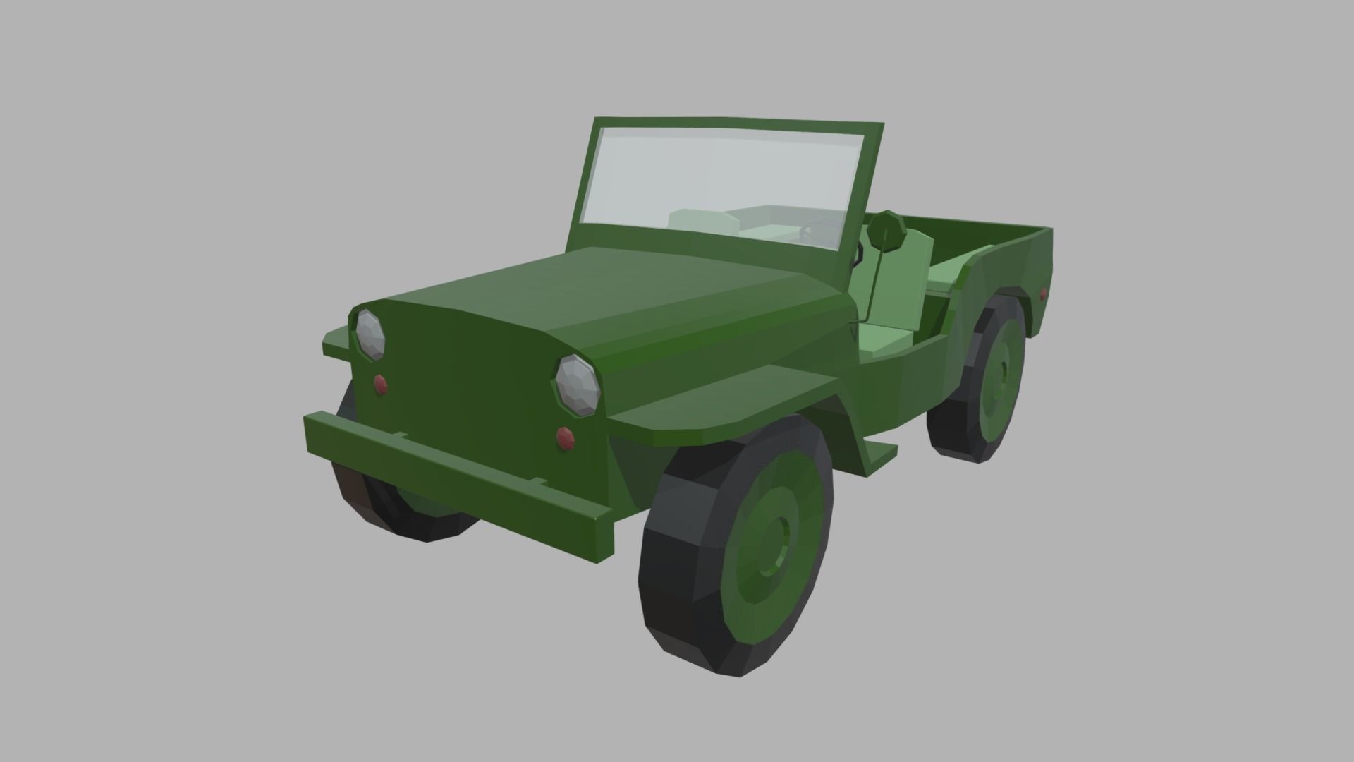 3D model Low Poly Military Car 01 VR / AR / low-poly | CGTrader