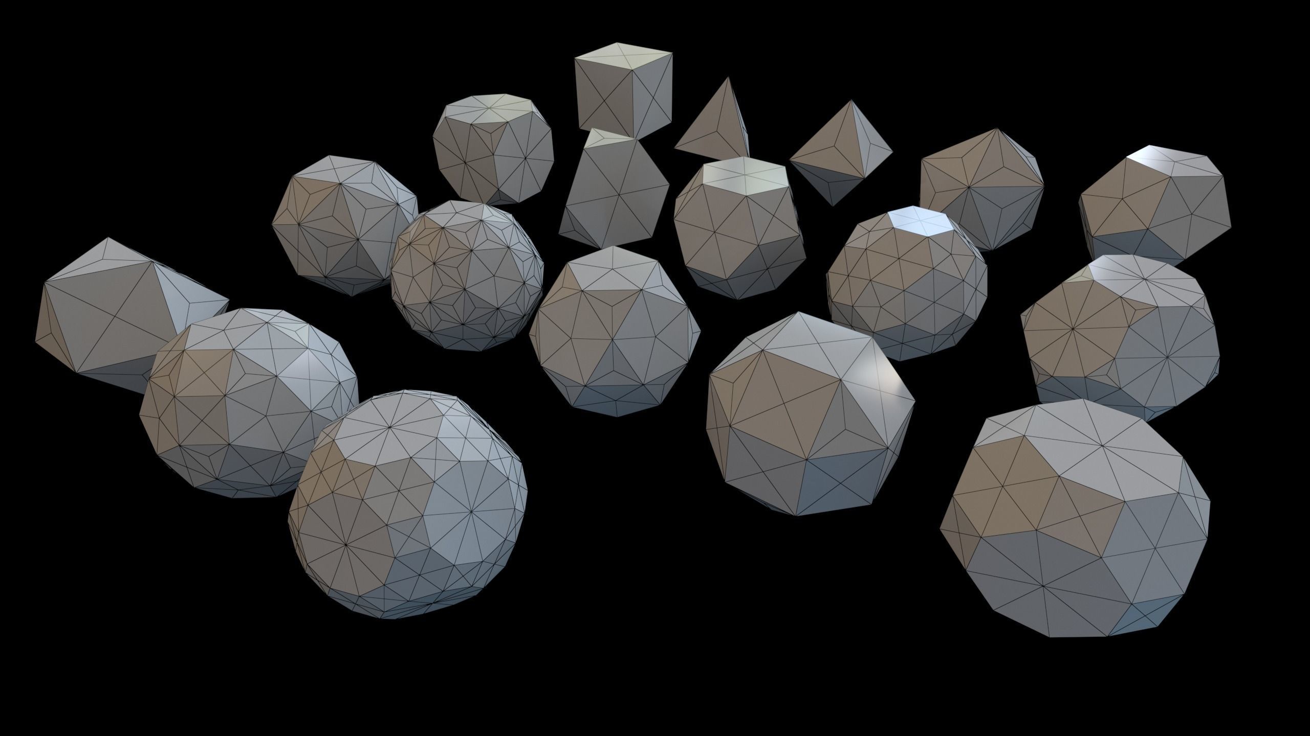 Polyhedra Solids 18 in 1 3D model 3D printable | CGTrader