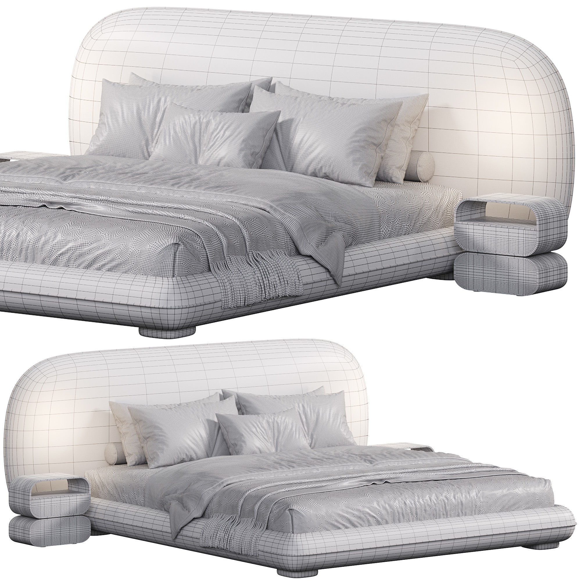 Bari bed by Como Casa 3D model | CGTrader