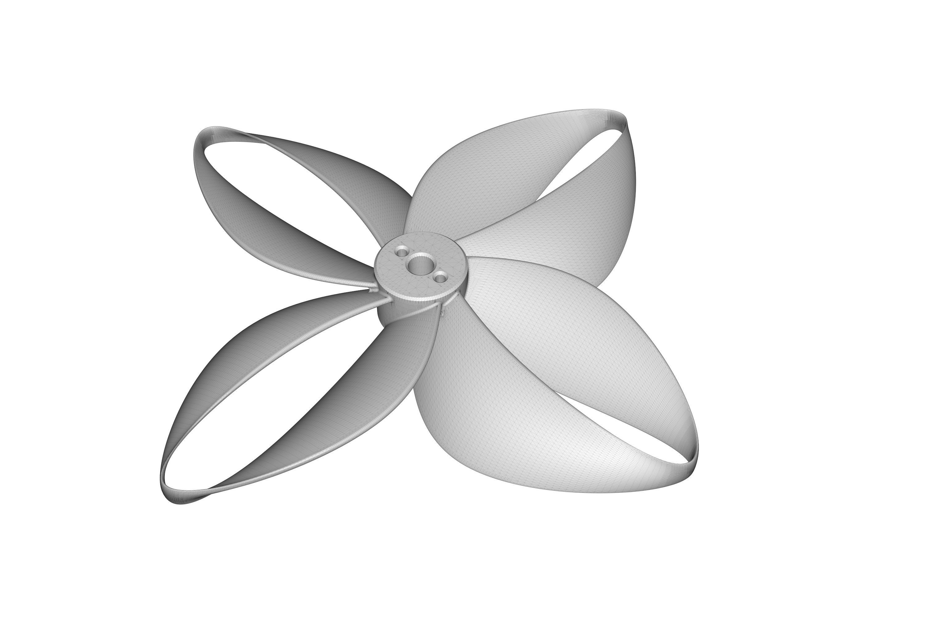 Toroidal drone propeller - 4 blades 3D model 3D printable | CGTrader