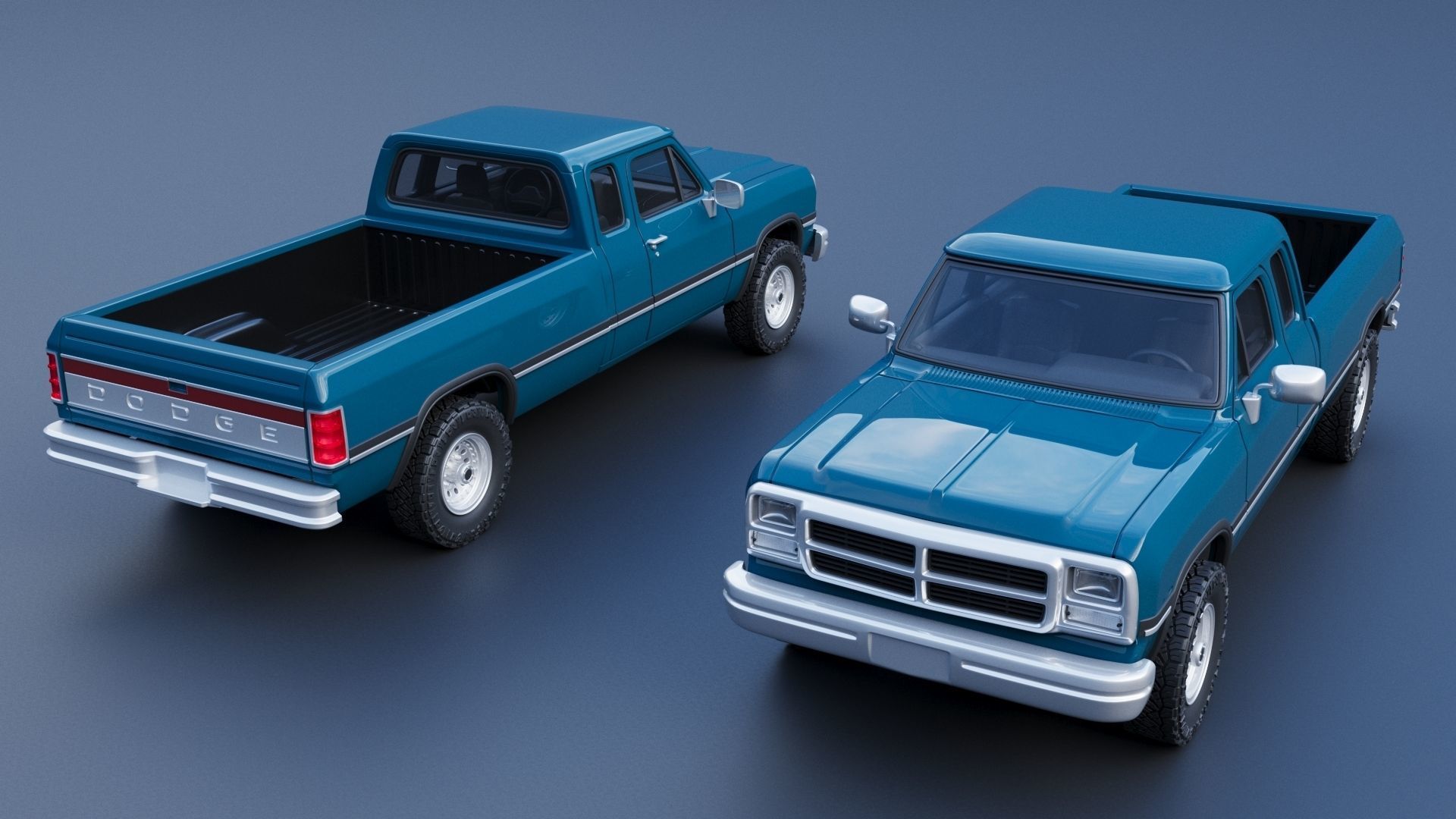 Dodge Ram 250 - 1991 3D model 3D printable | CGTrader
