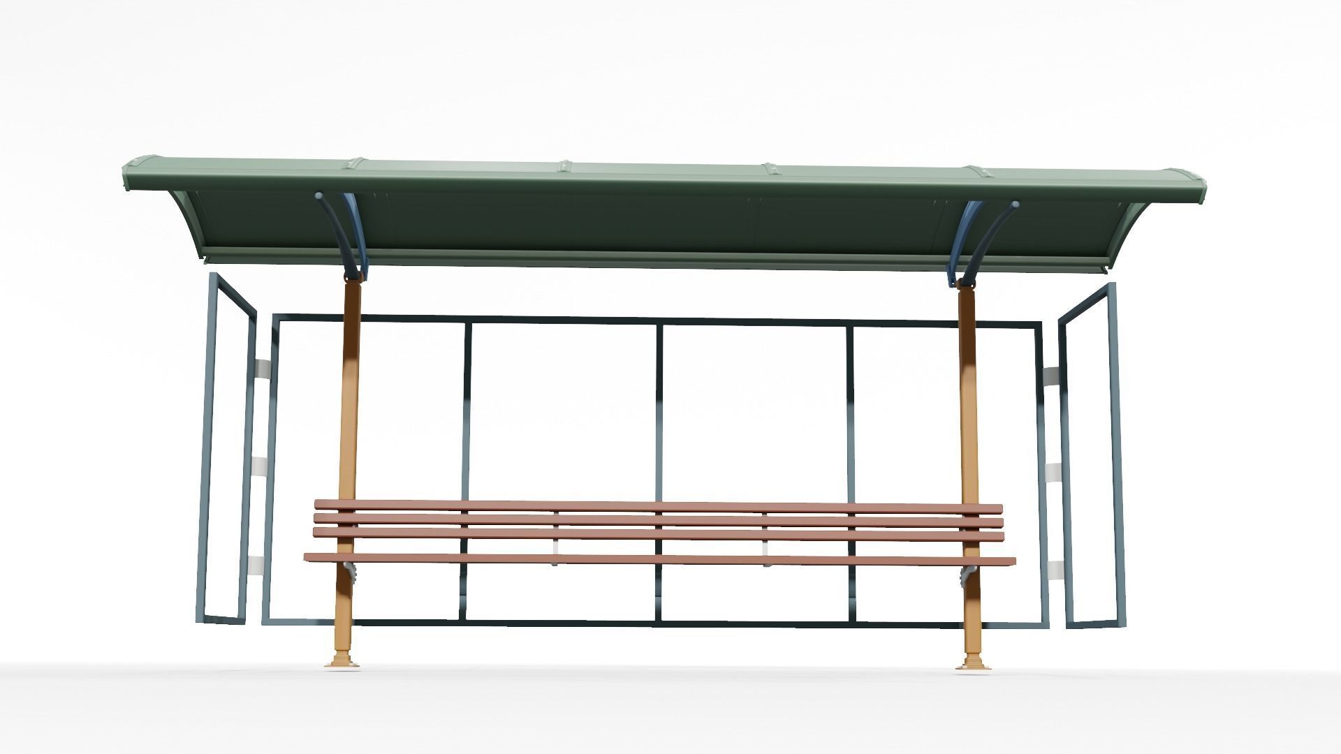 Bus Stand Waiting Area free VR / AR / low-poly 3D model | CGTrader