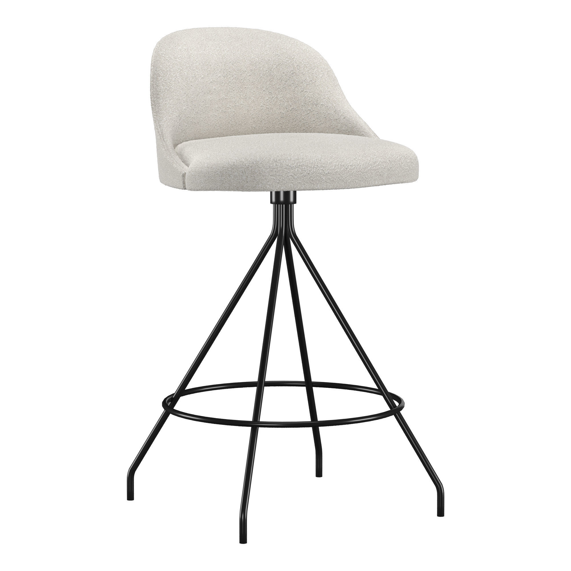 Aleta Counter Stool Swivel Base 3D model | CGTrader
